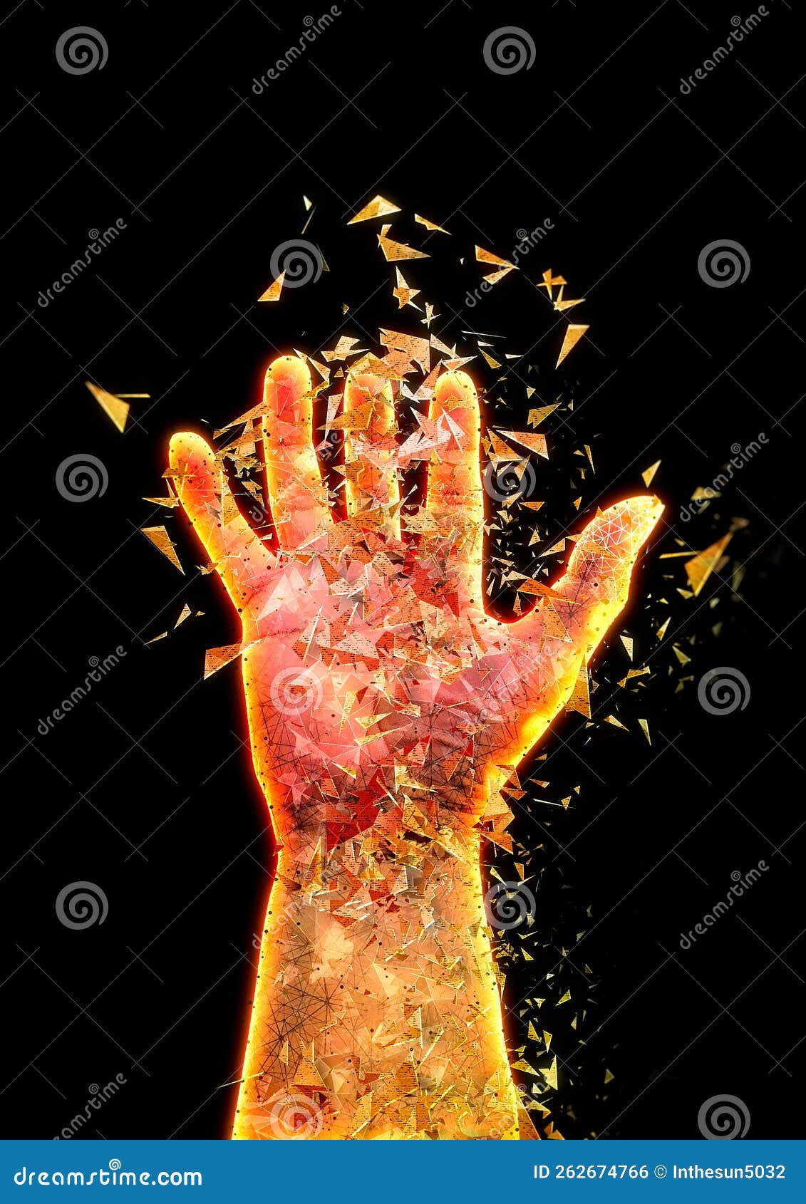 3d Illustration Synthesizing the Effect of an Explosion on the Gesture ...