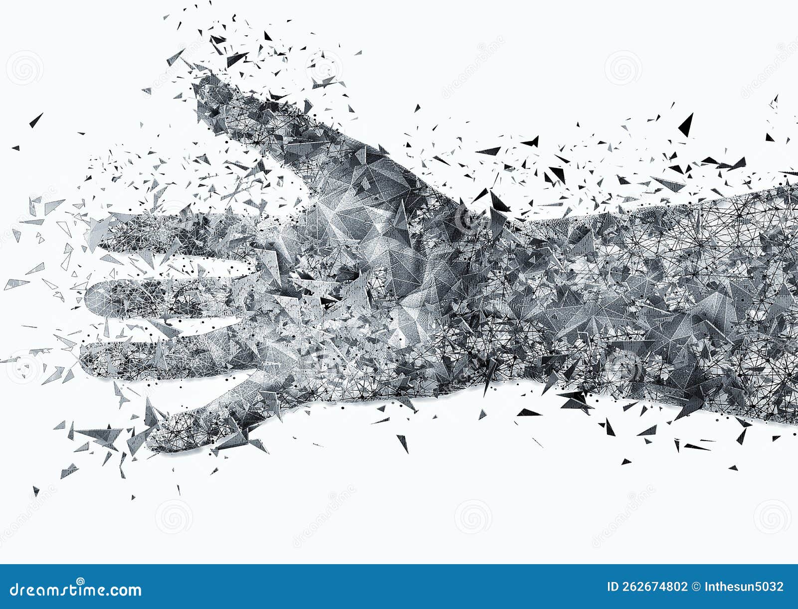 3d Illustration Synthesizing the Effect of an Explosion on the Gesture ...