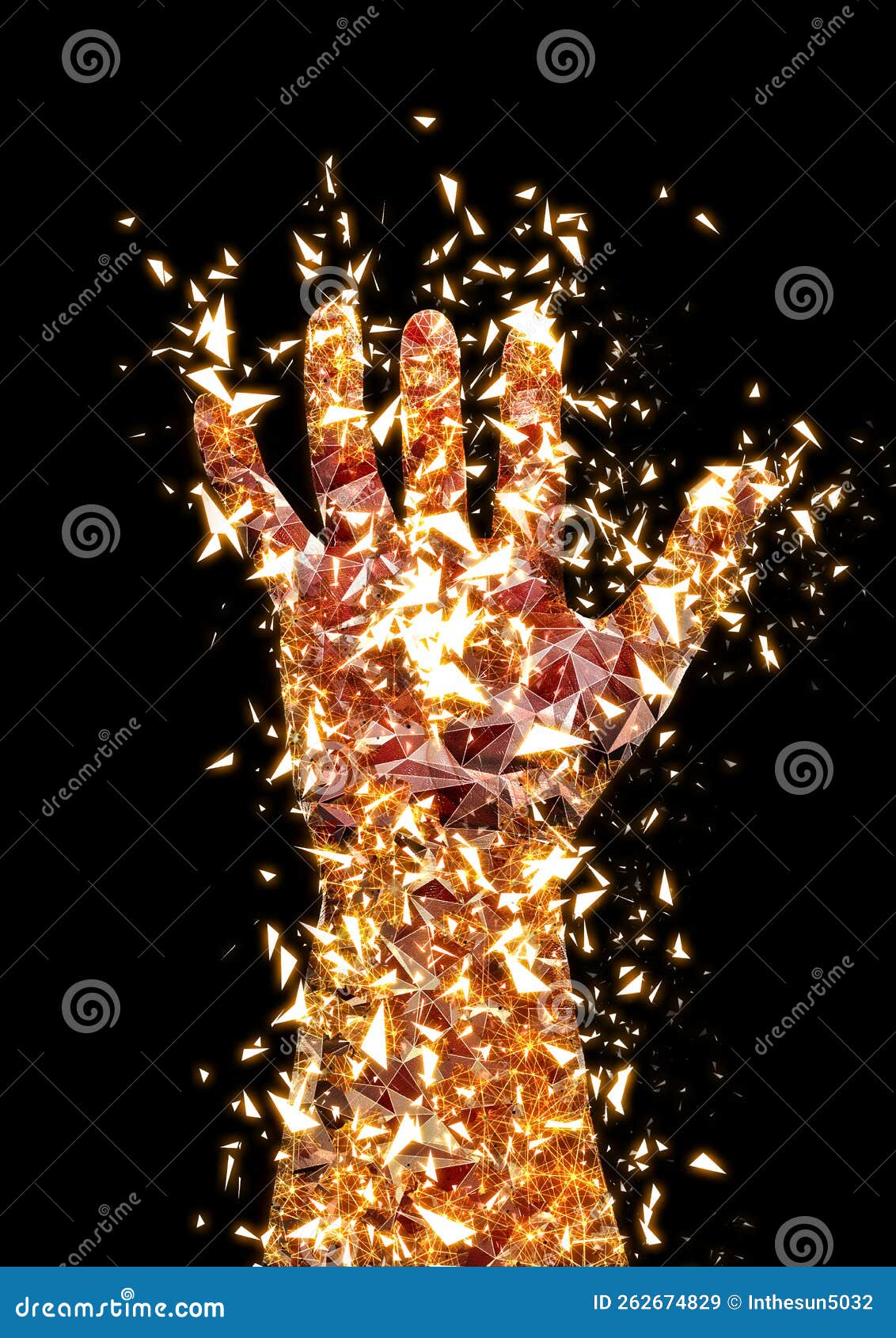 3d Illustration Synthesizing the Effect of an Explosion on the Gesture ...