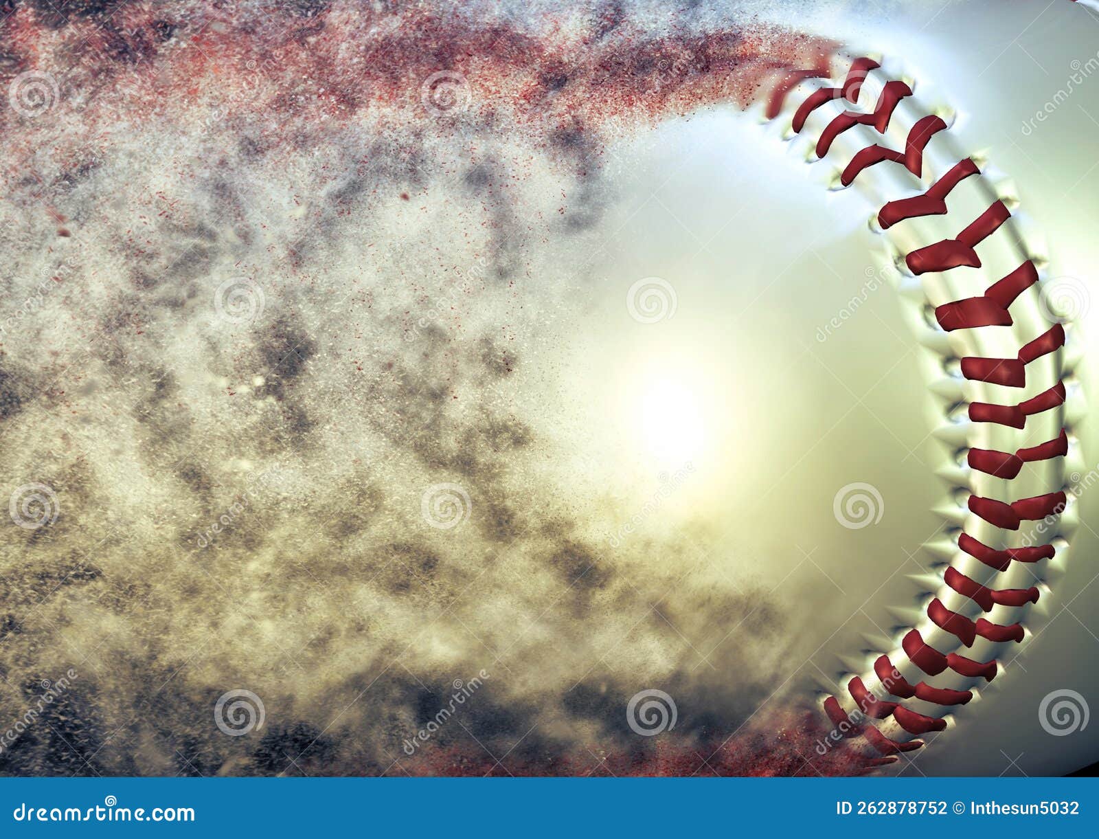 3d Illustration Compositing Flame Effect on Baseball Stock Illustration ...