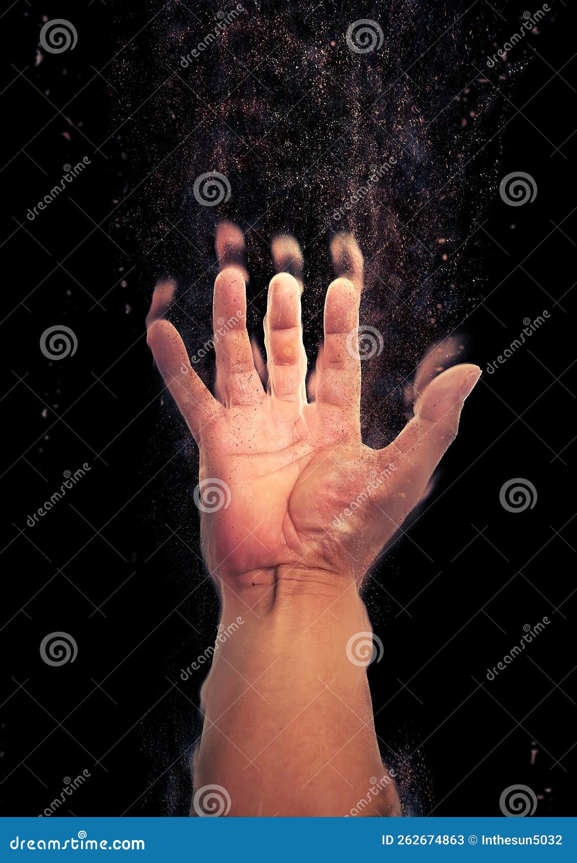 3d Illustration that Synthesizes the Effect of Fire on the Gesture of ...