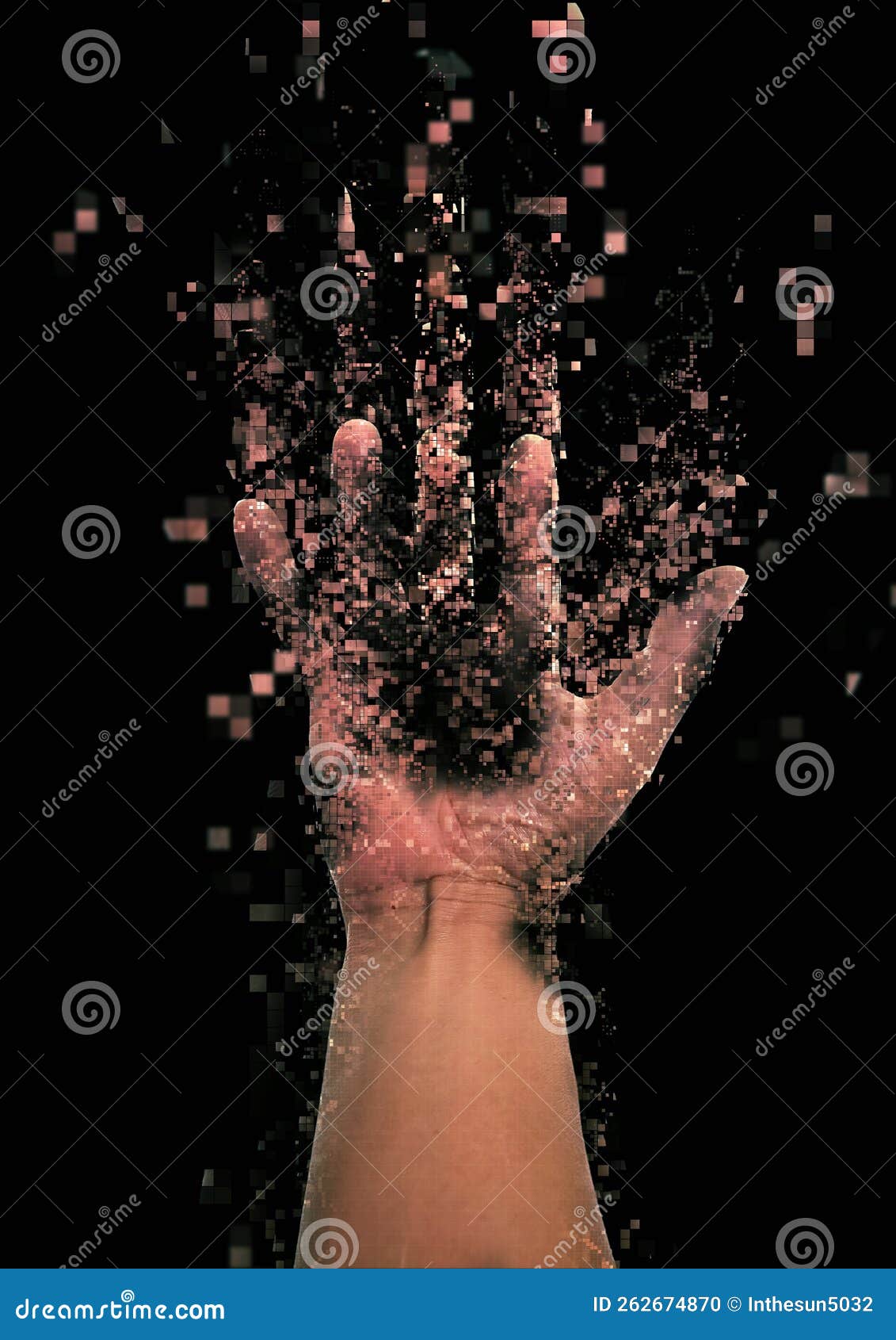 3d Illustration that Synthesizes the Effect of Fire on the Gesture of ...