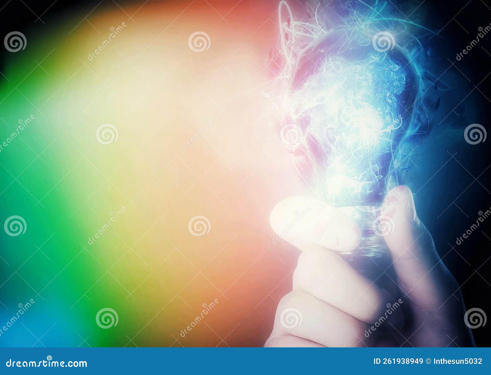 3d Illustration of a Light Bulb that Shines with the Concept of Science ...