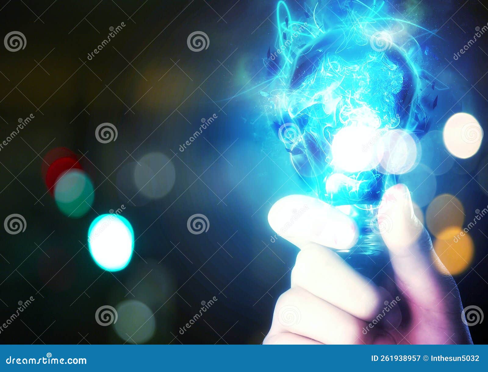 3d Illustration of a Light Bulb that Shines with the Concept of Science ...