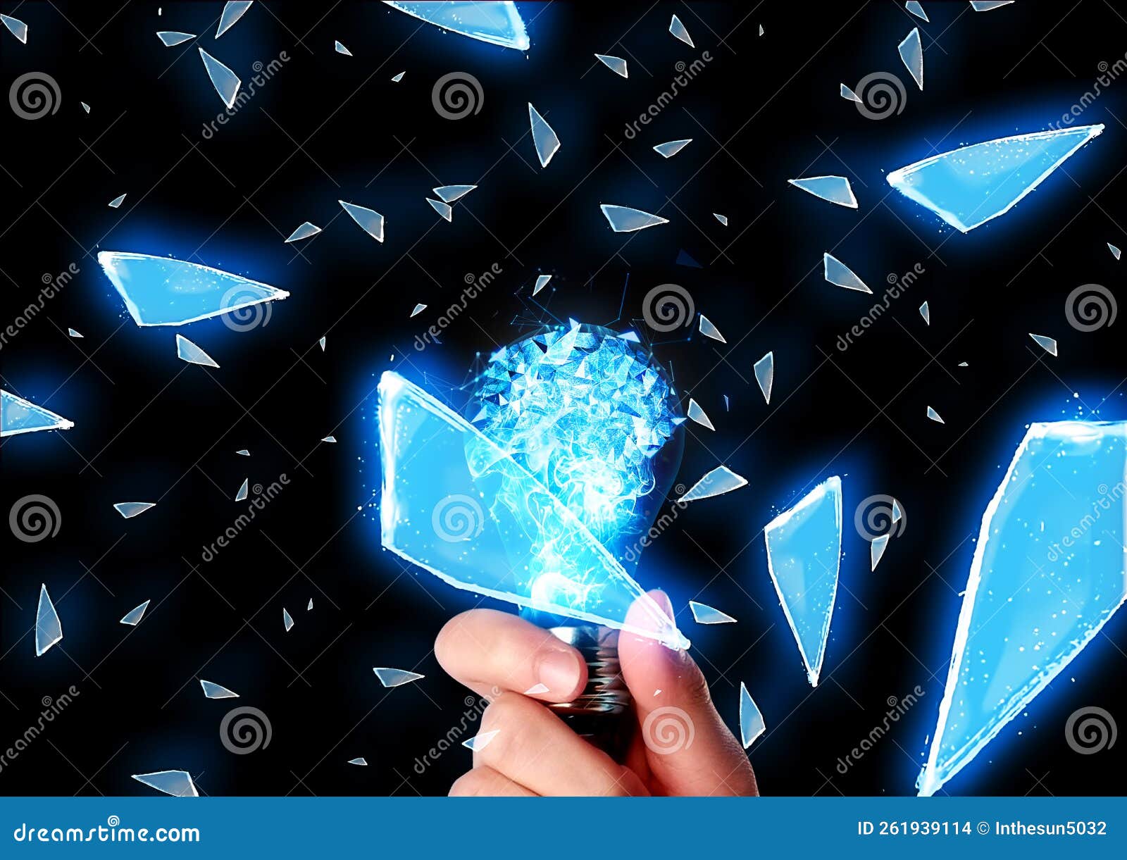 3d Illustration of a Light Bulb that Shines with the Concept of Science ...