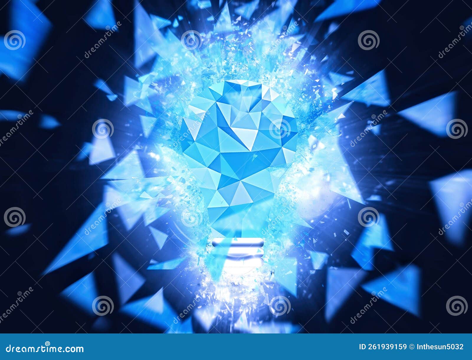 3d Illustration of a Light Bulb that Shines with the Concept of Science ...