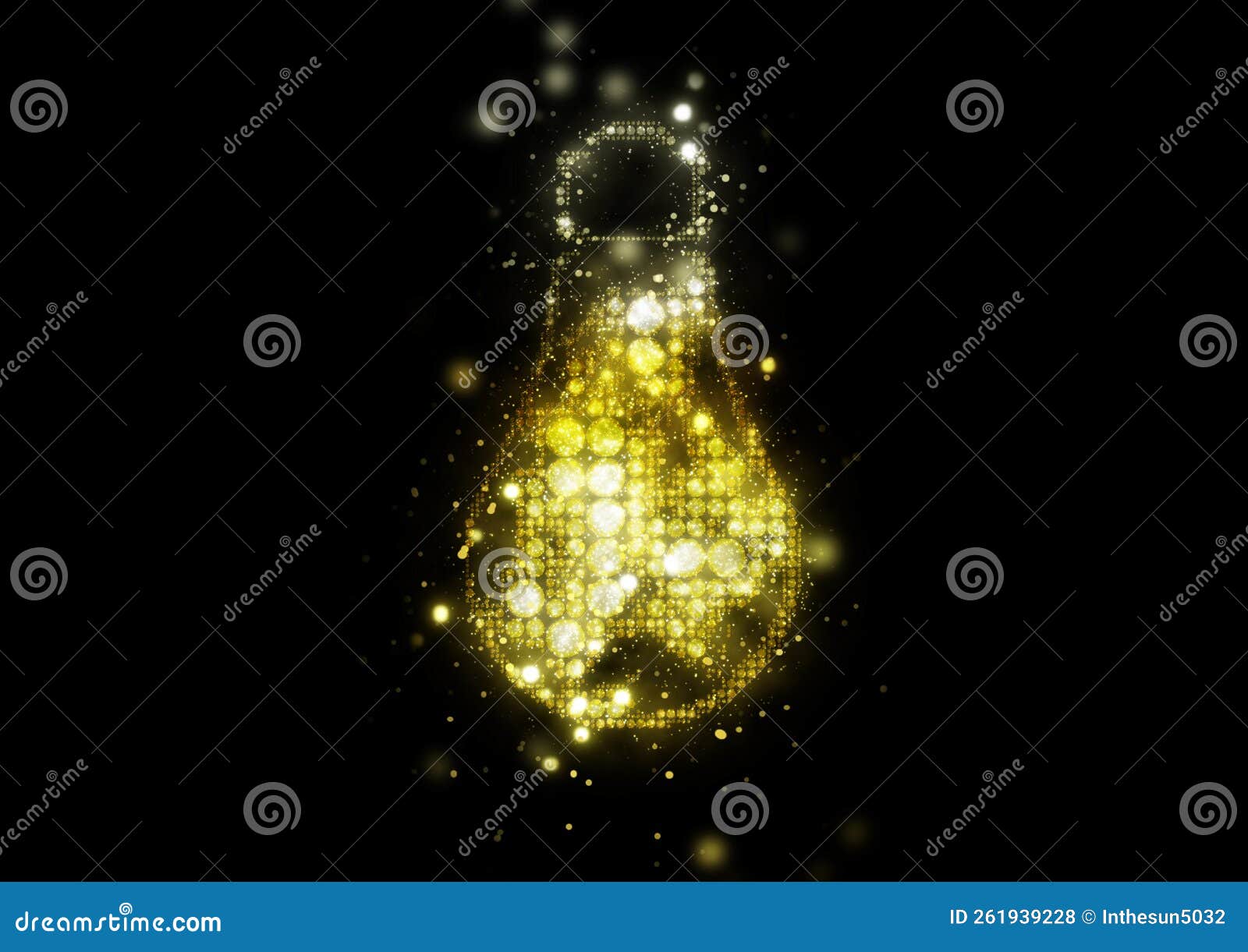 3d Illustration of a Light Bulb that Shines with the Concept of Science ...