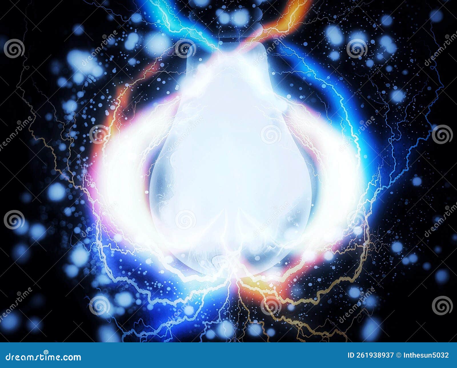 3d Illustration of a Light Bulb that Shines with the Concept of Science ...