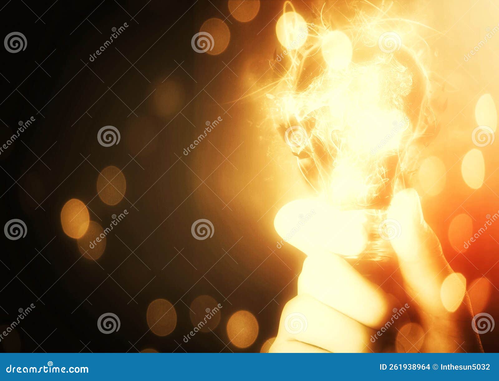 3d Illustration of a Light Bulb that Shines with the Concept of Science ...