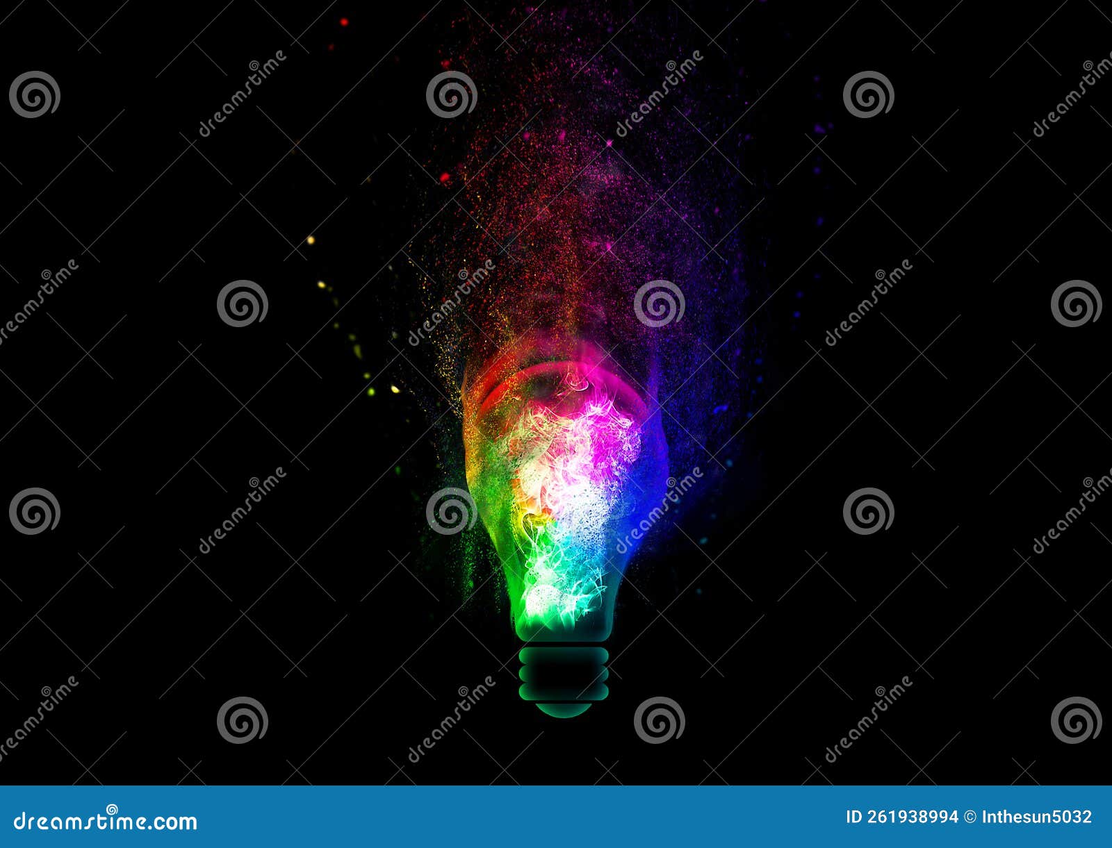 3d Illustration of a Light Bulb that Shines with the Concept of Science ...