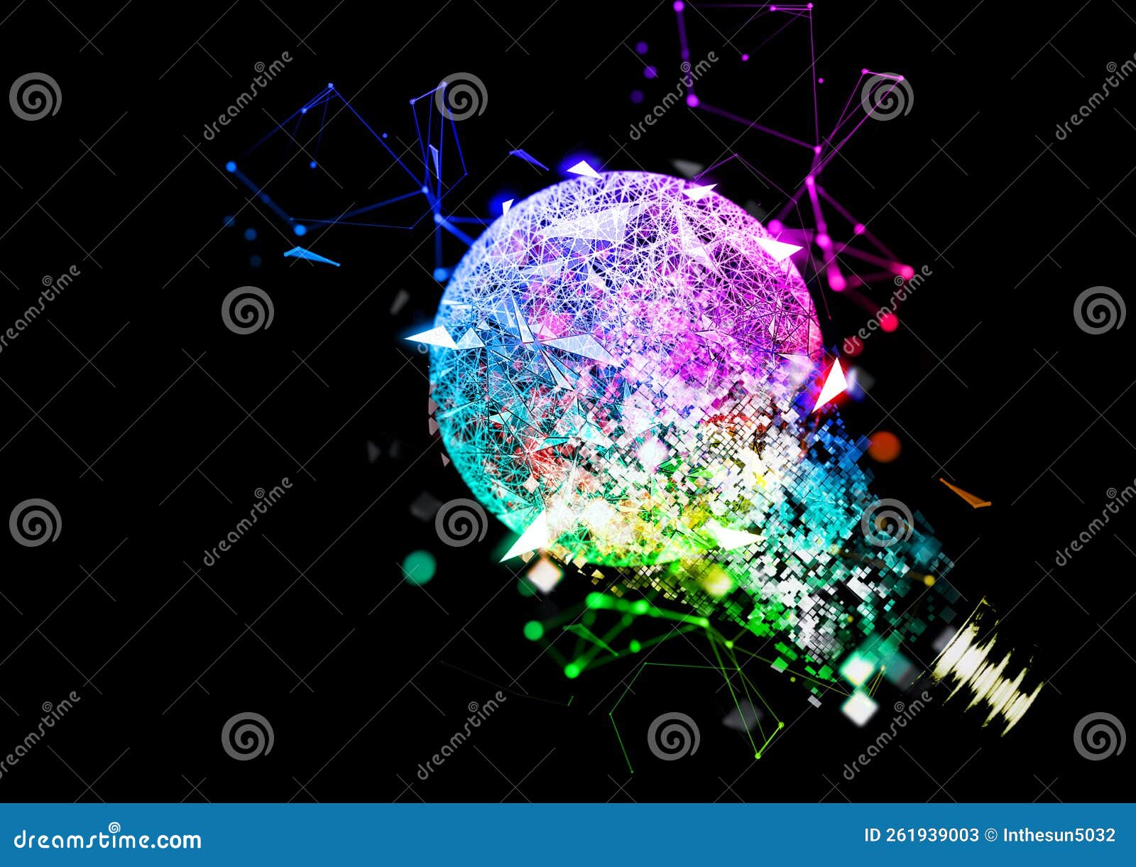 3d Illustration of a Light Bulb that Shines with the Concept of Science ...