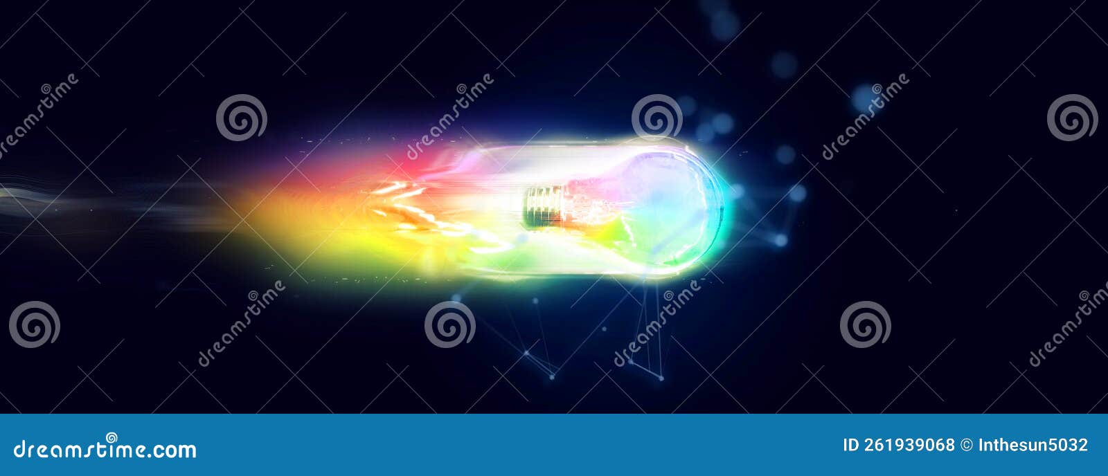 3d Illustration of a Light Bulb that Shines with the Concept of Science ...