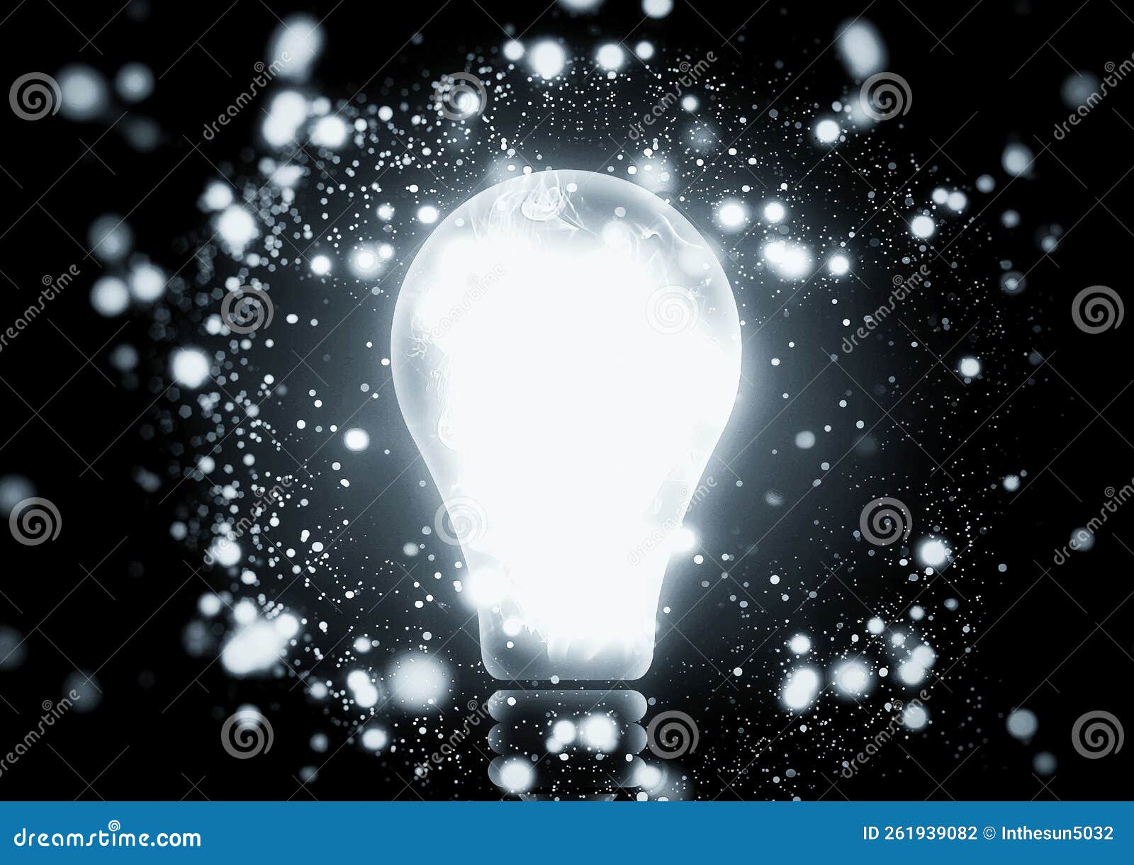 3d Illustration of a Light Bulb that Shines with the Concept of Science ...