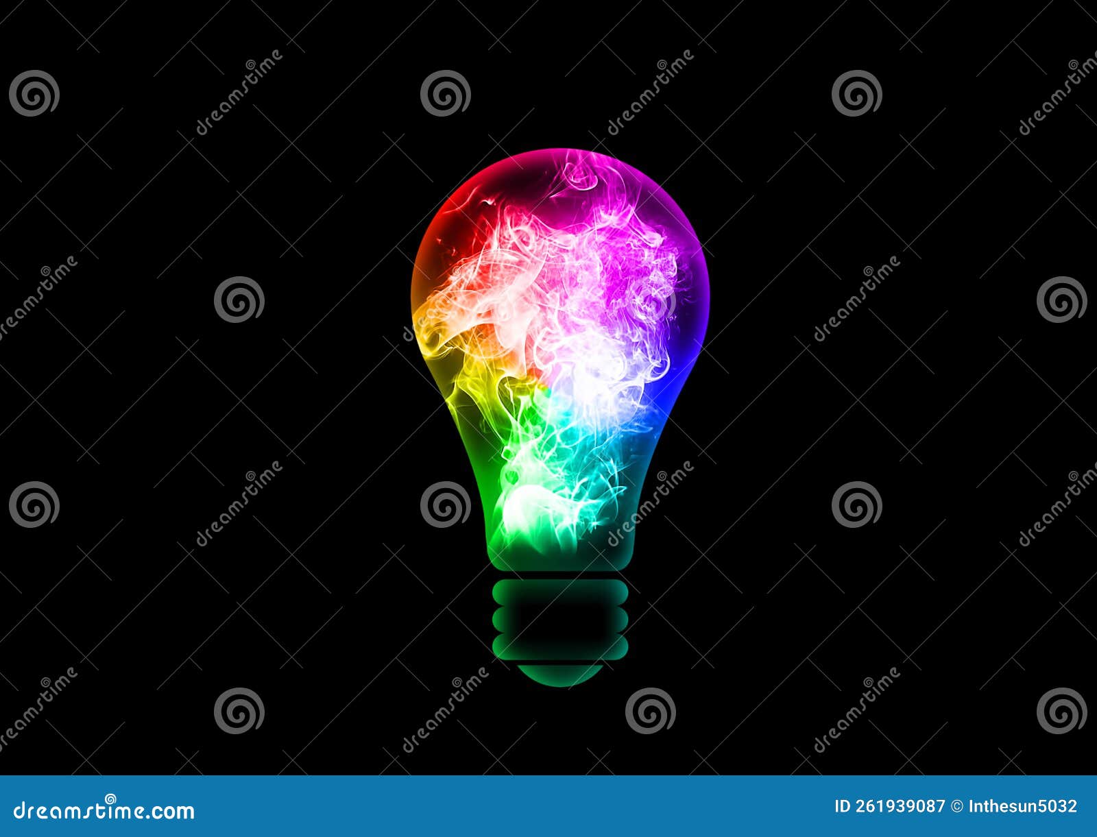 3d Illustration of a Light Bulb that Shines with the Concept of Science ...
