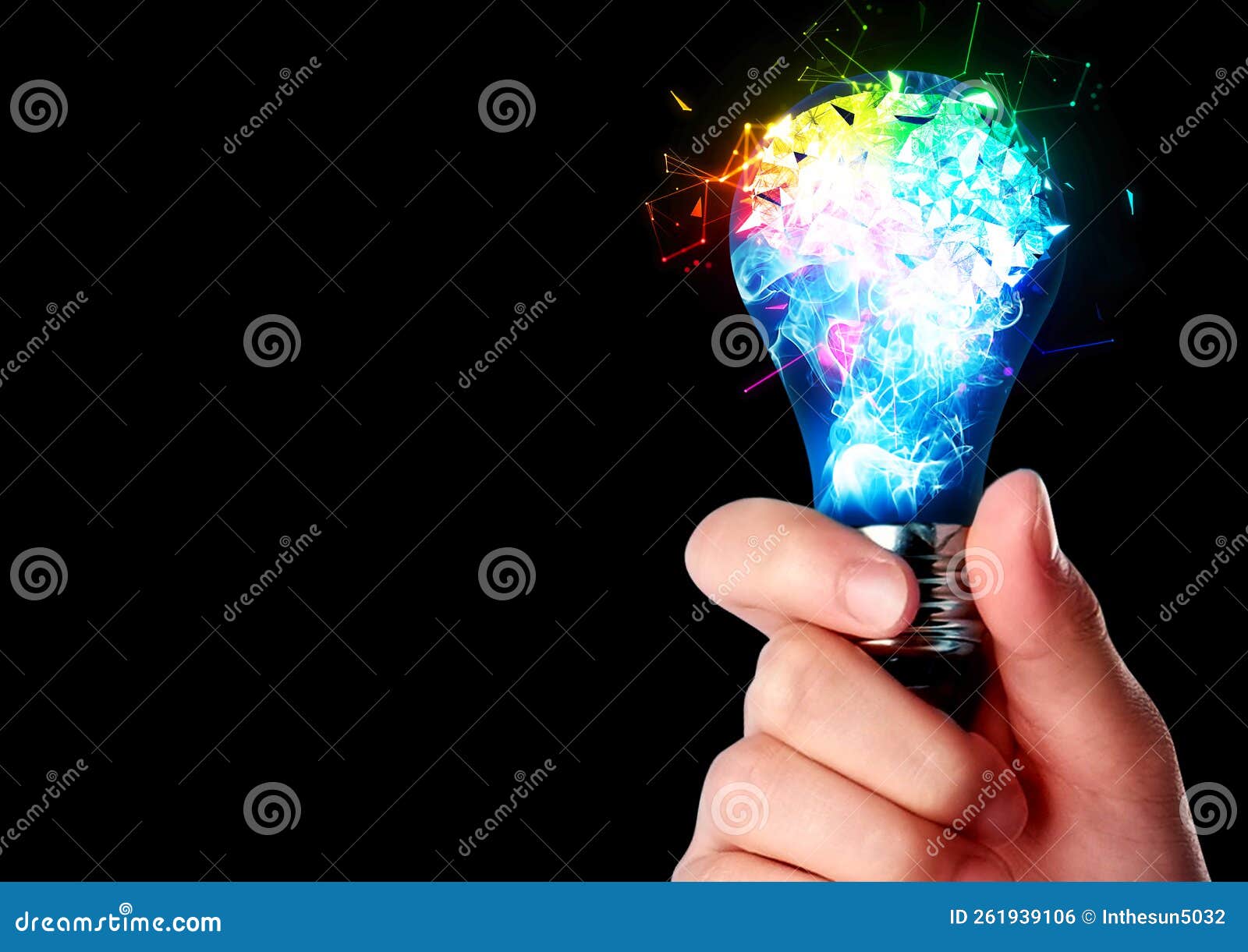 3d Illustration of a Light Bulb that Shines with the Concept of Science ...