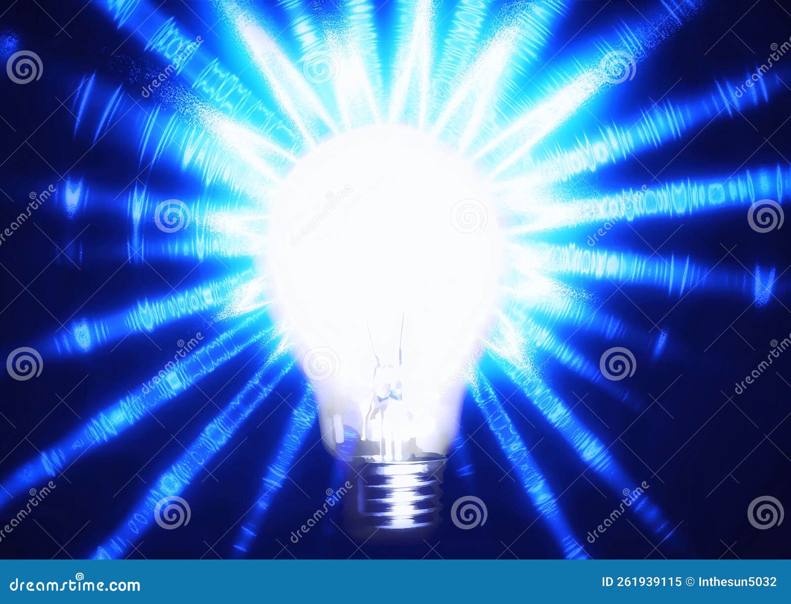 3d Illustration of a Light Bulb that Shines with the Concept of Science ...