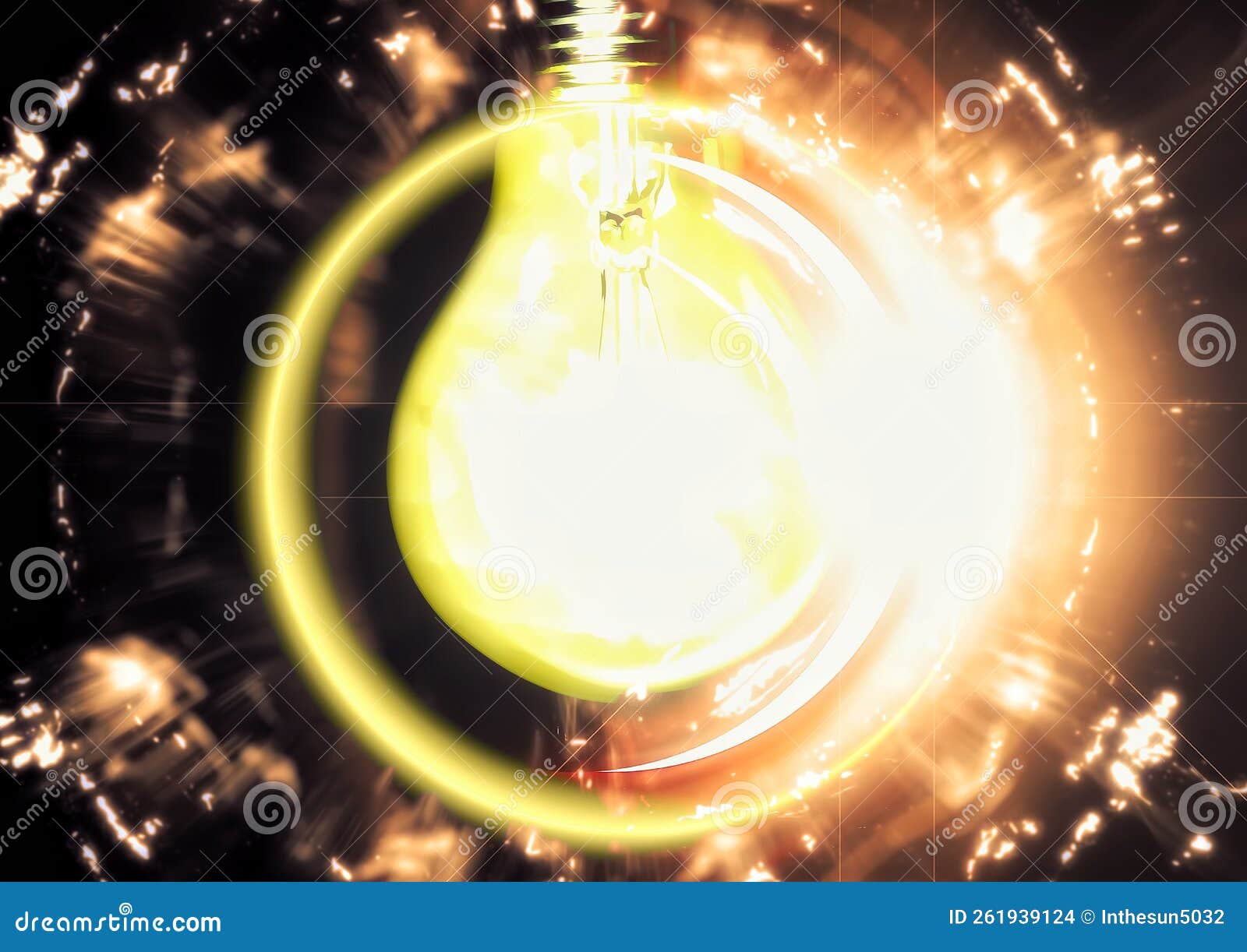 3d Illustration of a Light Bulb that Shines with the Concept of Science ...