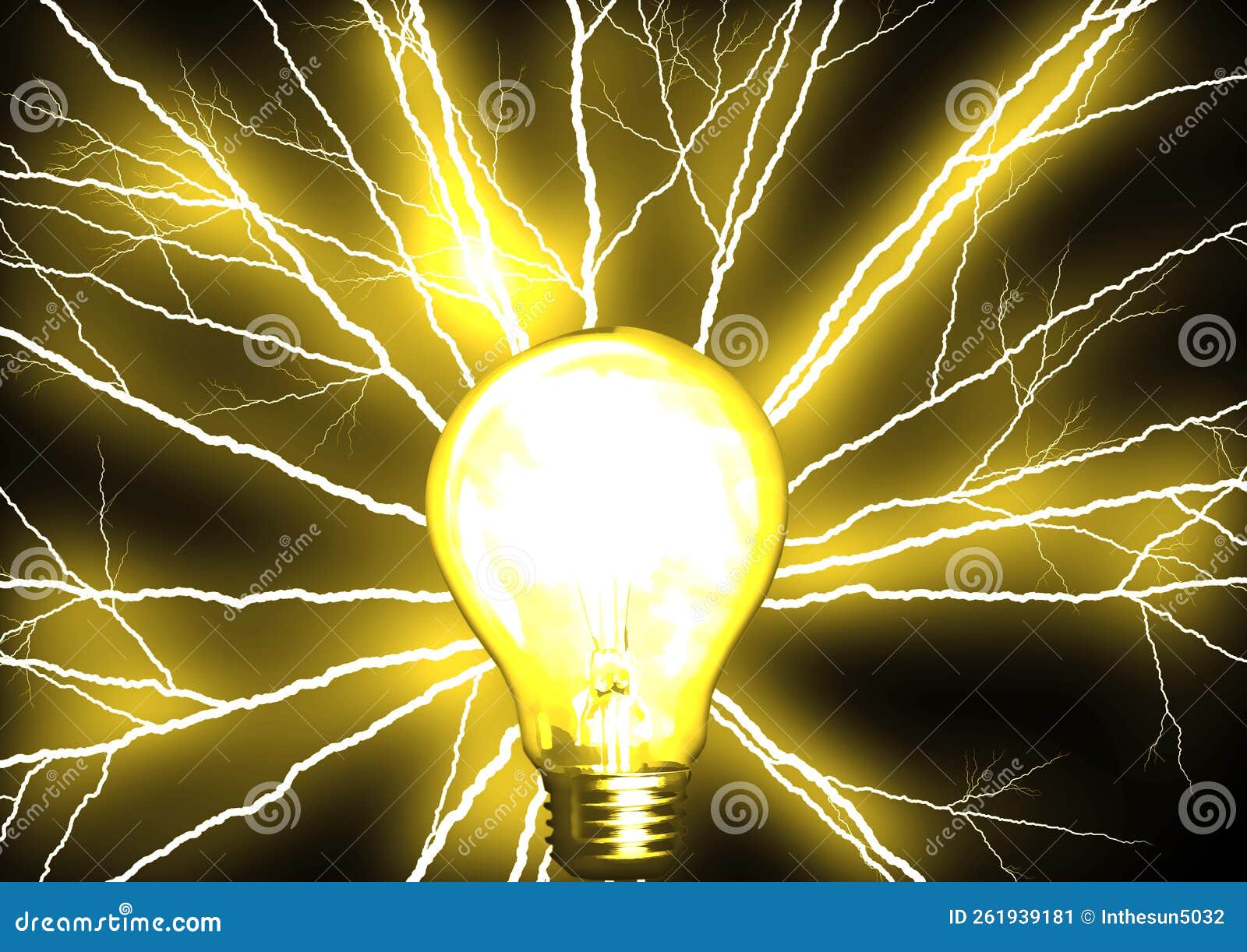 3d Illustration of a Light Bulb that Shines with the Concept of Science ...
