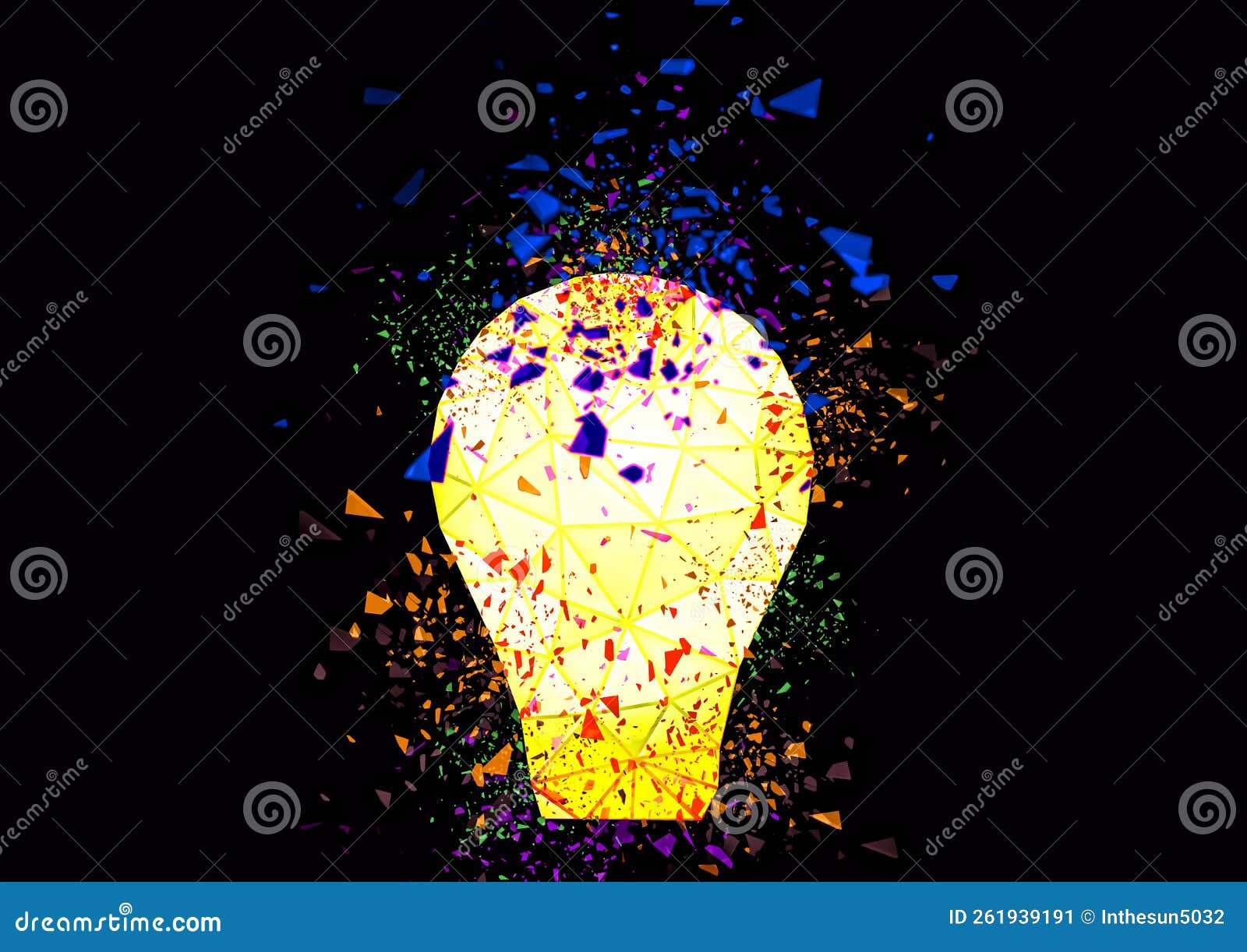 3d Illustration of a Light Bulb that Shines with the Concept of Science ...