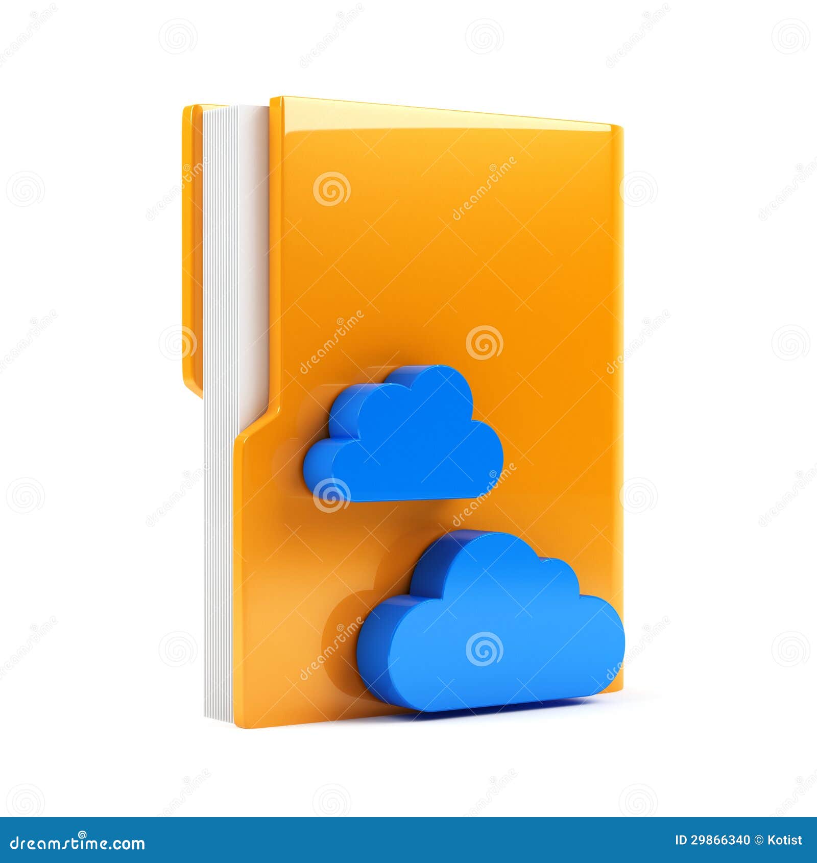 Folder with cloud icon stock illustration. Illustration of ...