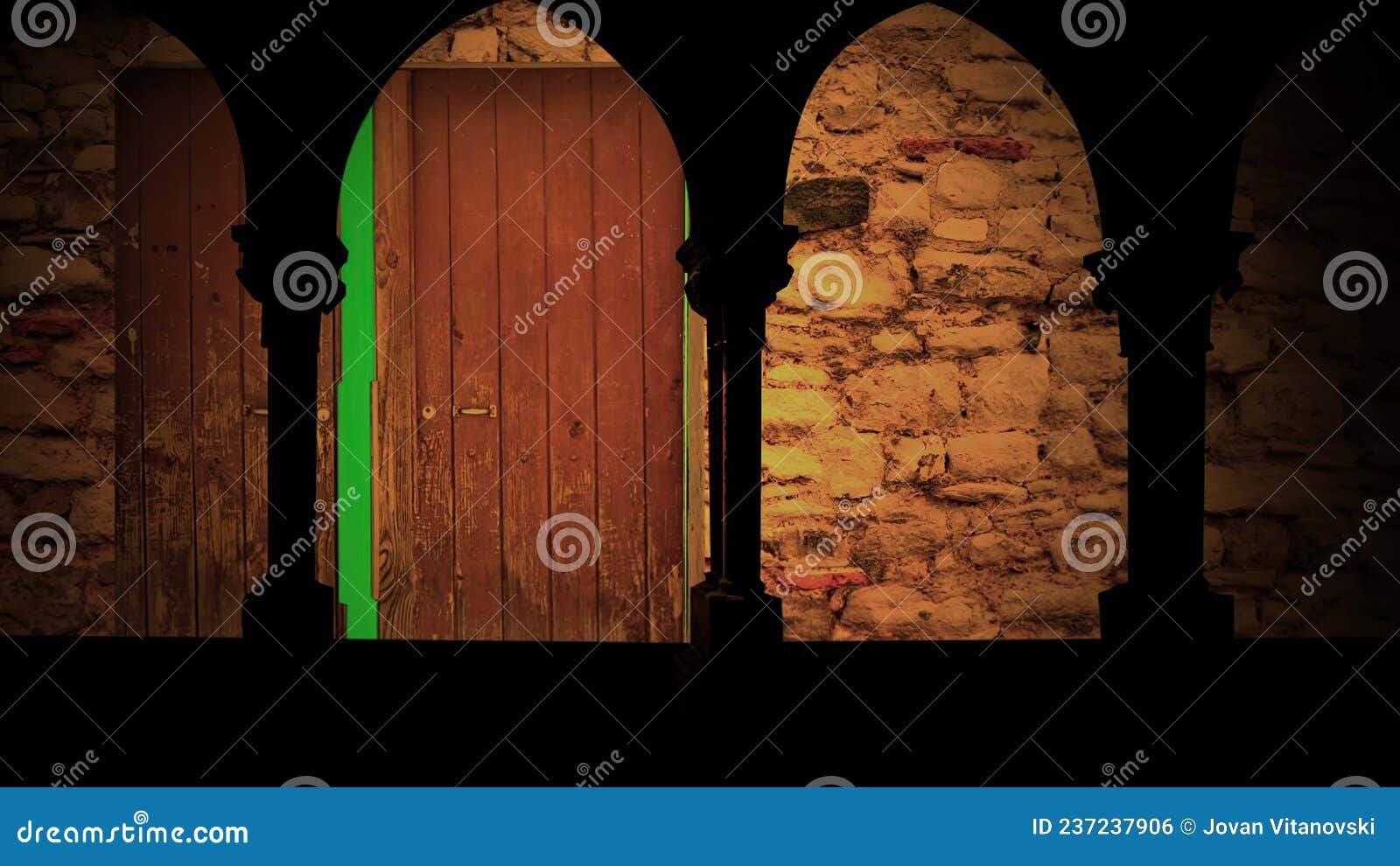 Computer Generated Open Windows on Green Screen Stock Illustration ...