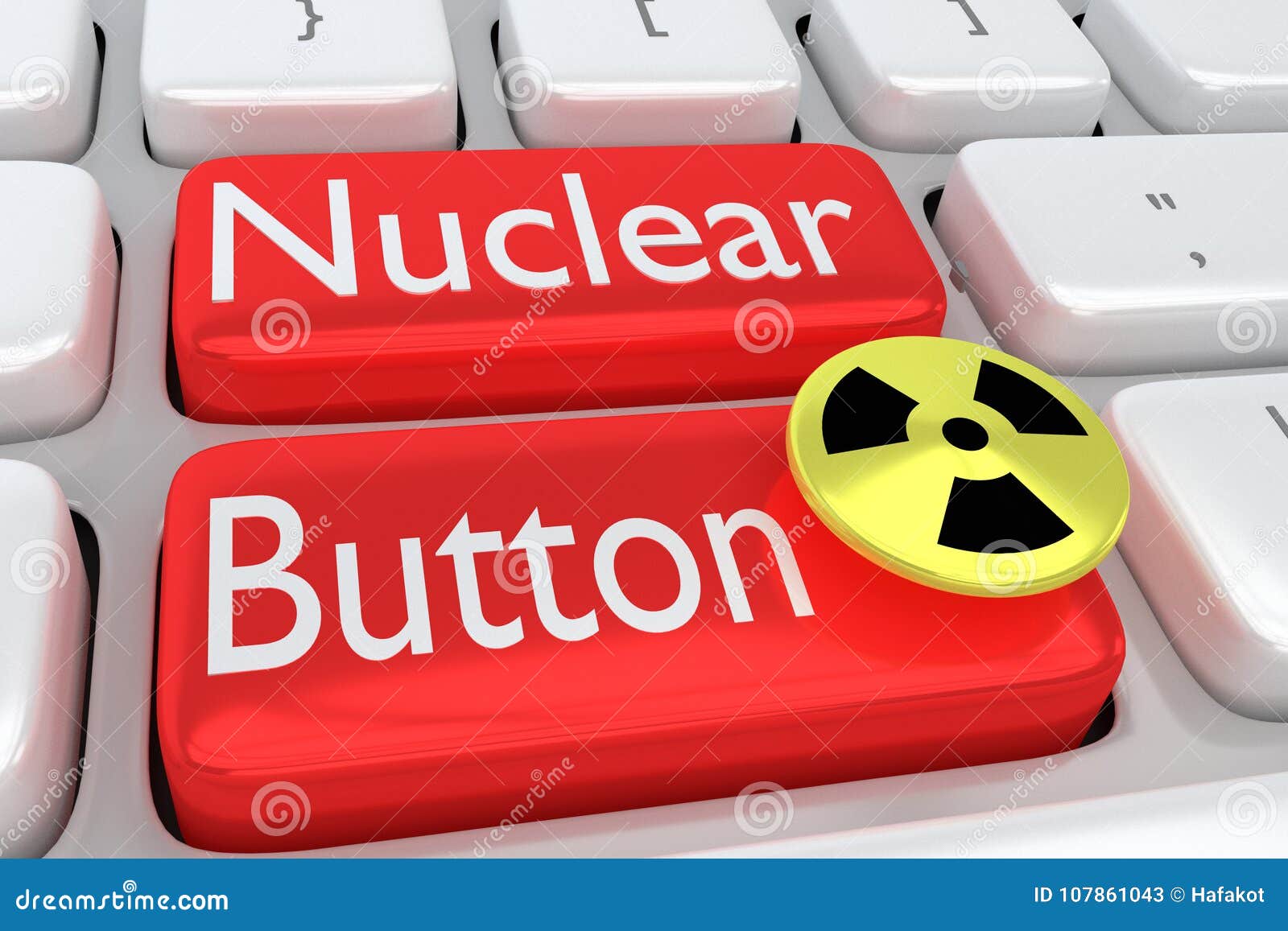 Nuclear Button concept stock illustration. Illustration of bomb - 107861043