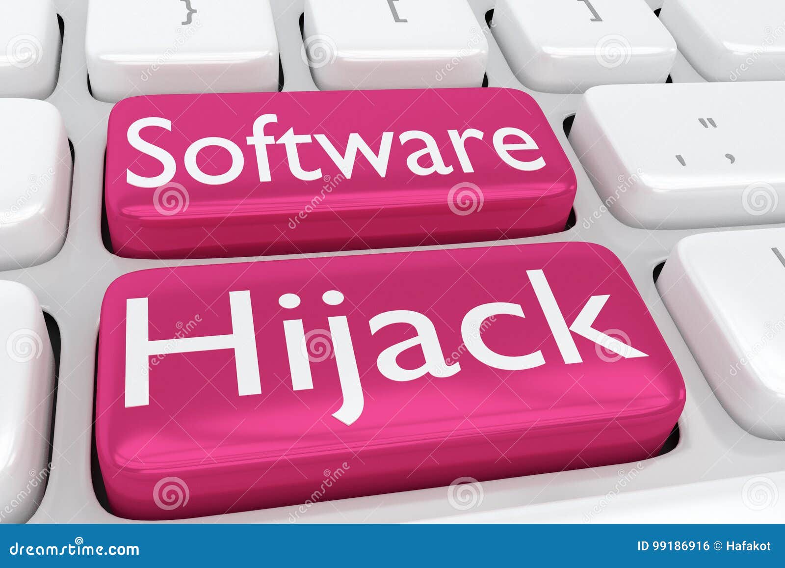 Software Hijack concept stock illustration. Illustration of firewall ...
