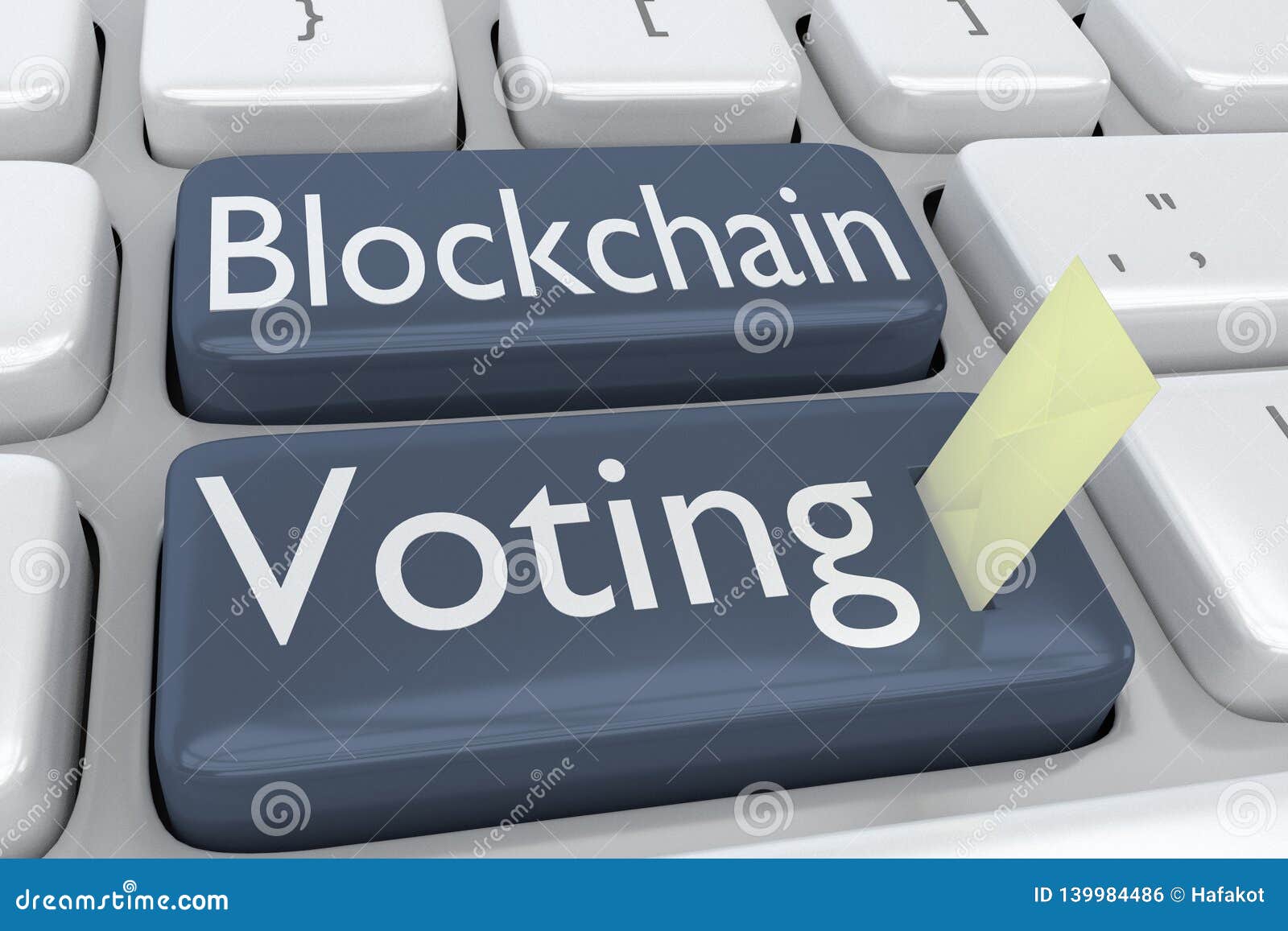 Blockchain Voting concept stock illustration. Illustration of ...