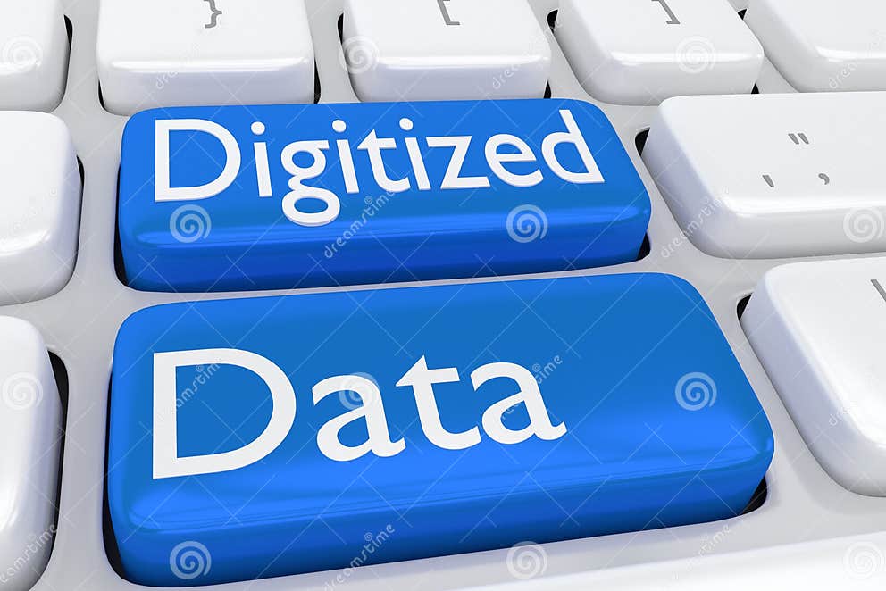 Digitized Data concept stock illustration. Illustration of digital ...