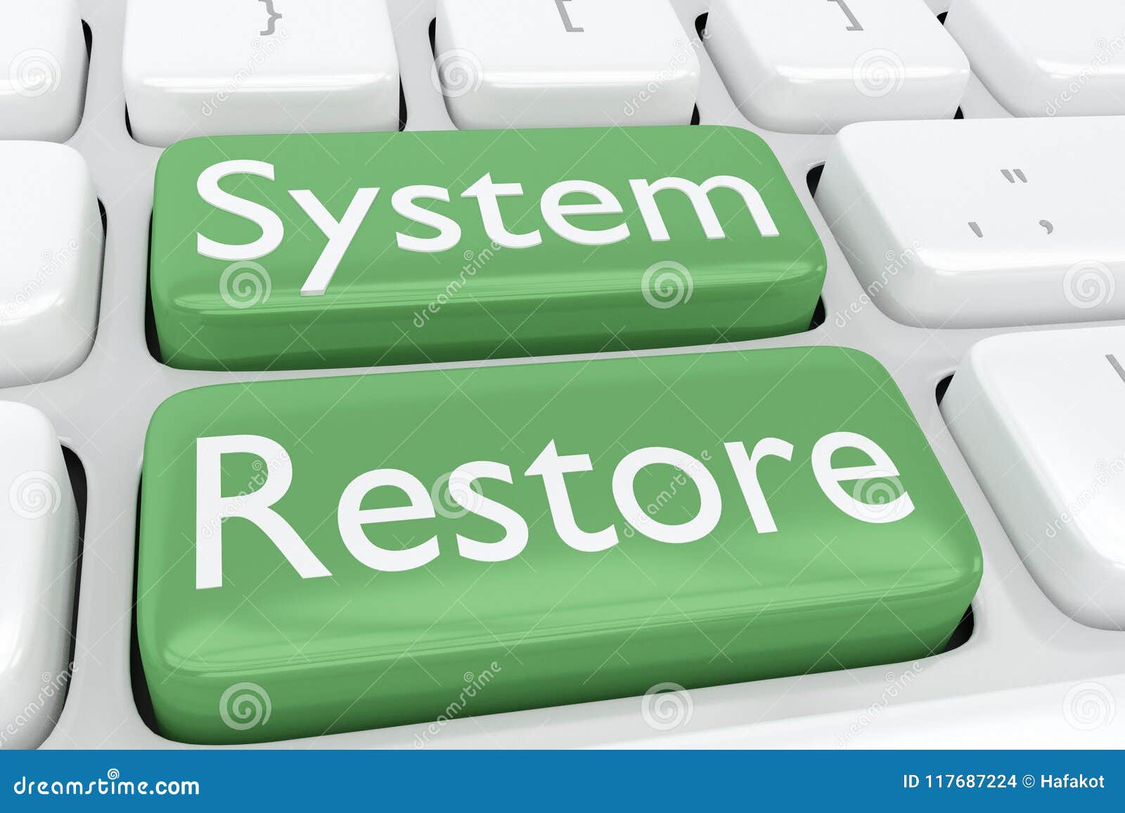 System Restore concept stock illustration. Illustration of button ...