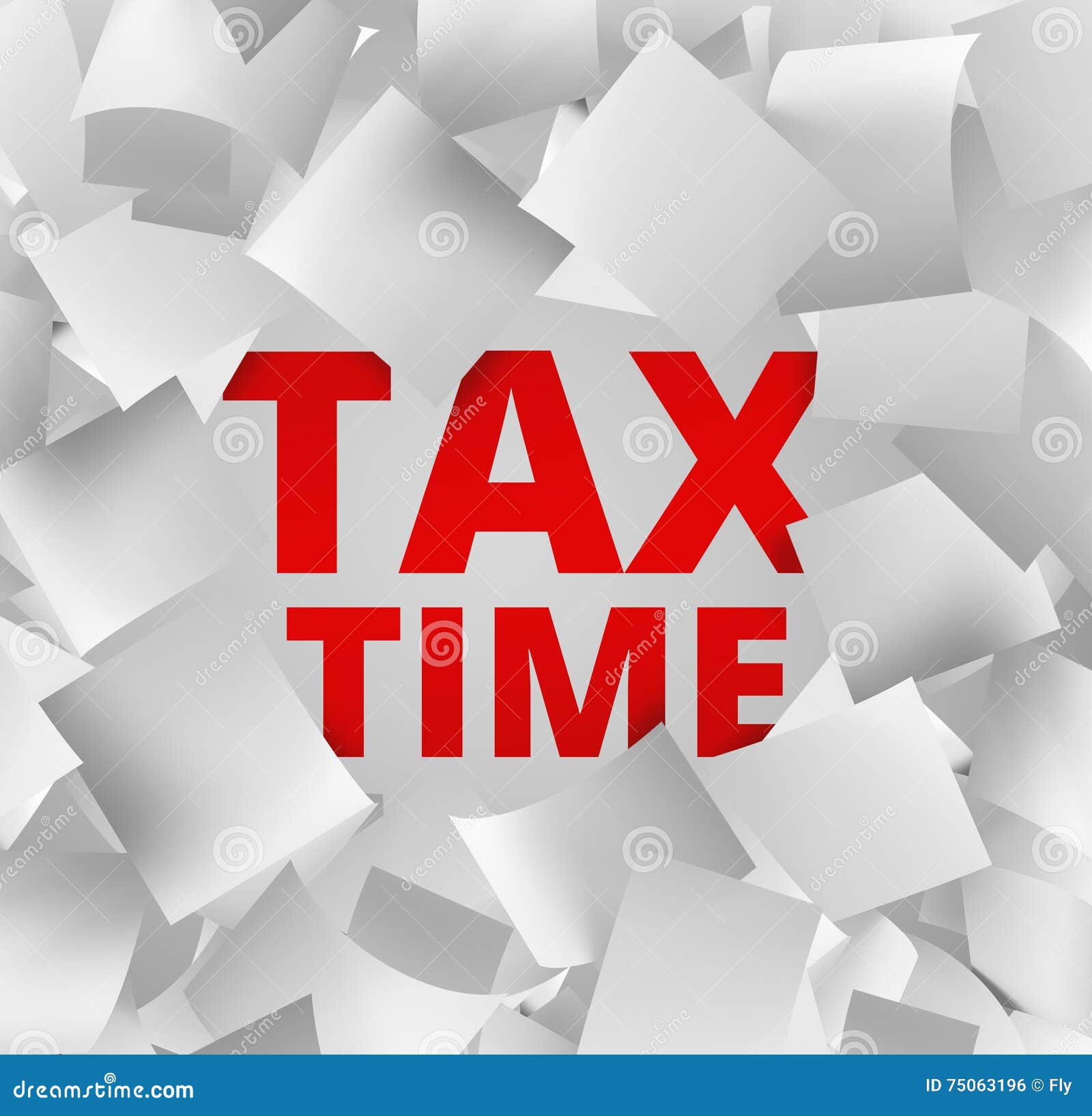 3d Illustration Concept for Tax Time Stock Illustration - Illustration ...