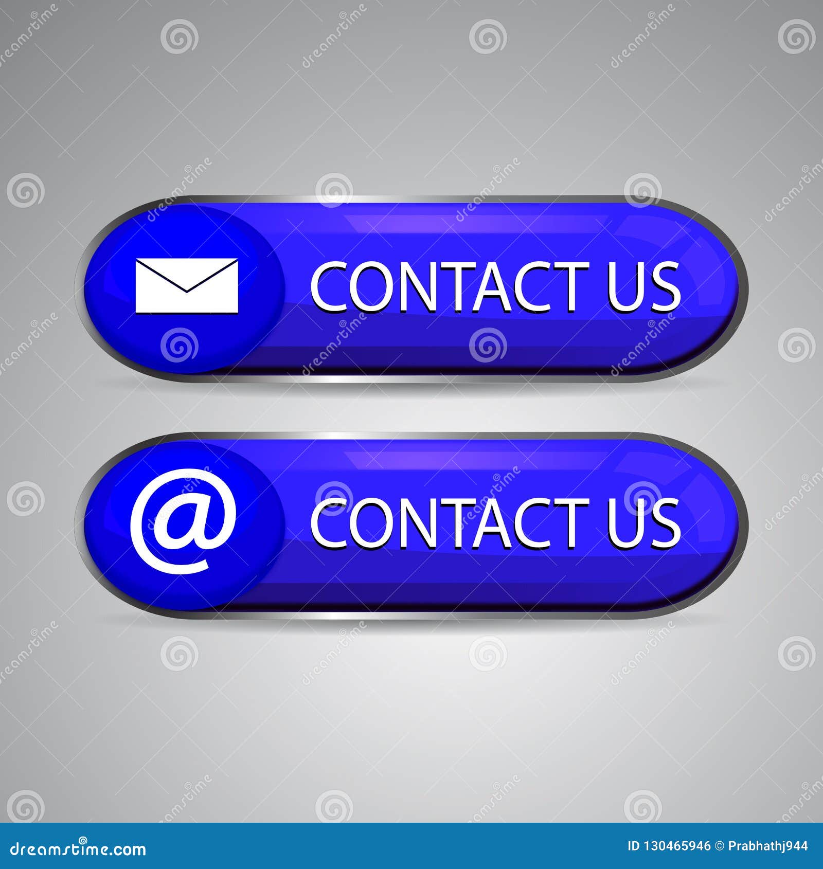 3D Illustration of Contact Us Web Icon Stock Vector - Illustration of ...