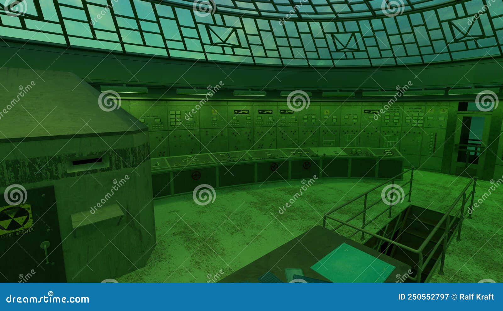 3D-illustration of the Control Room of an Power Plant Stock ...
