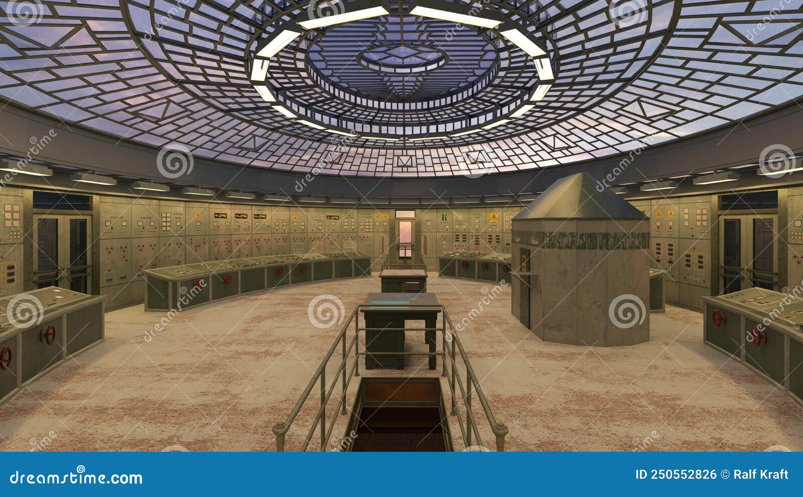 3D-illustration of the Control Room of an Power Plant Stock ...
