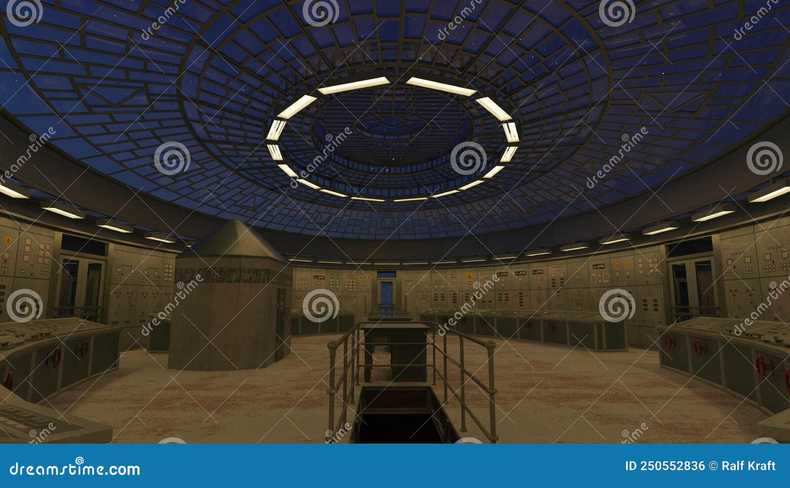 3D-illustration of the Control Room of an Power Plant Stock ...