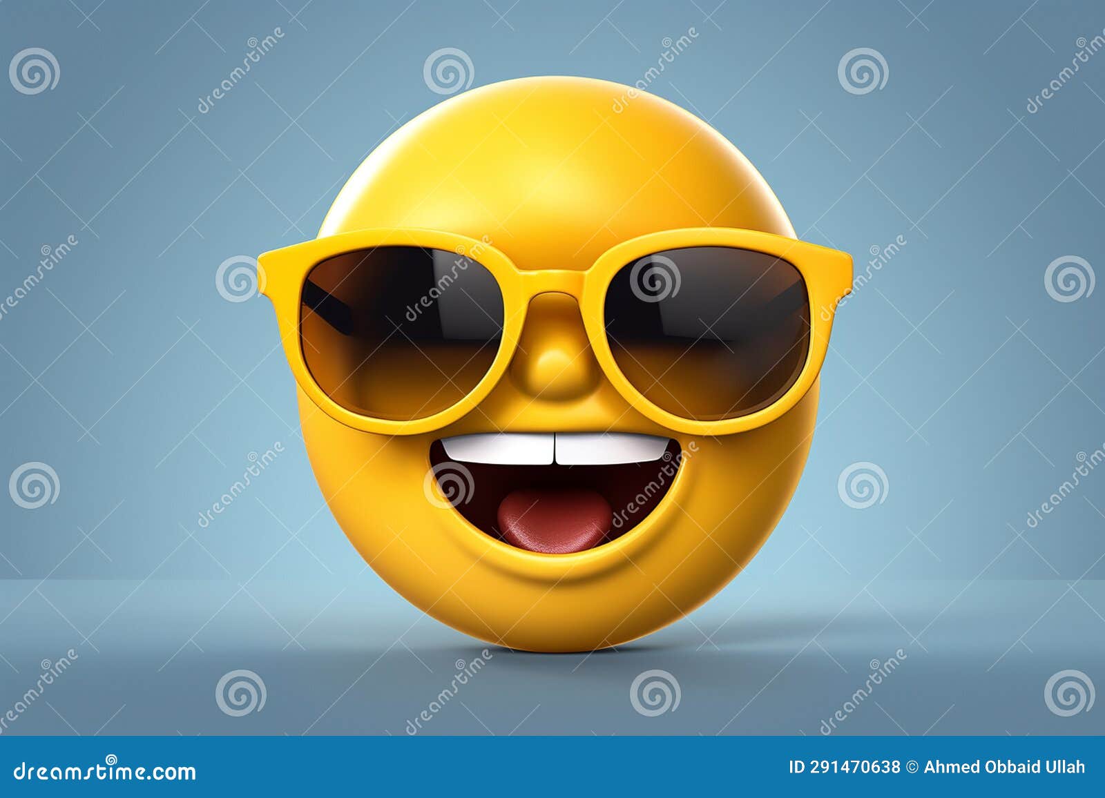 3D Illustration of a Cool Swag Emoticon Stock Illustration ...