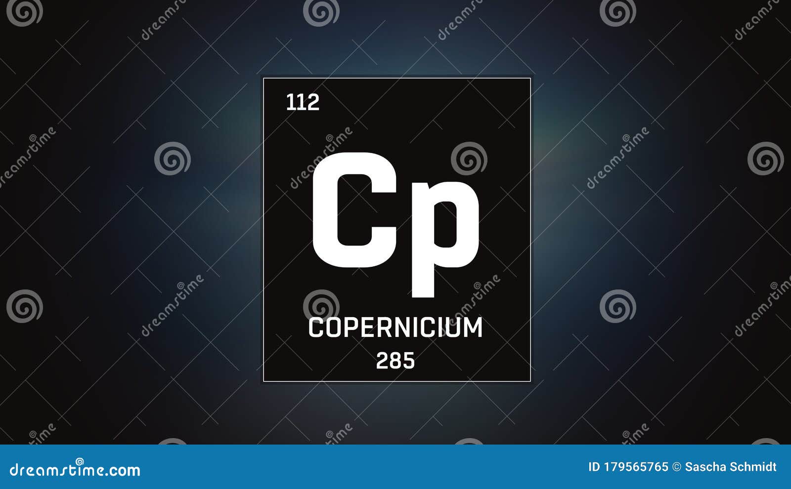 Copernicium As Element 112 of the Periodic Table 3D Illustration on ...