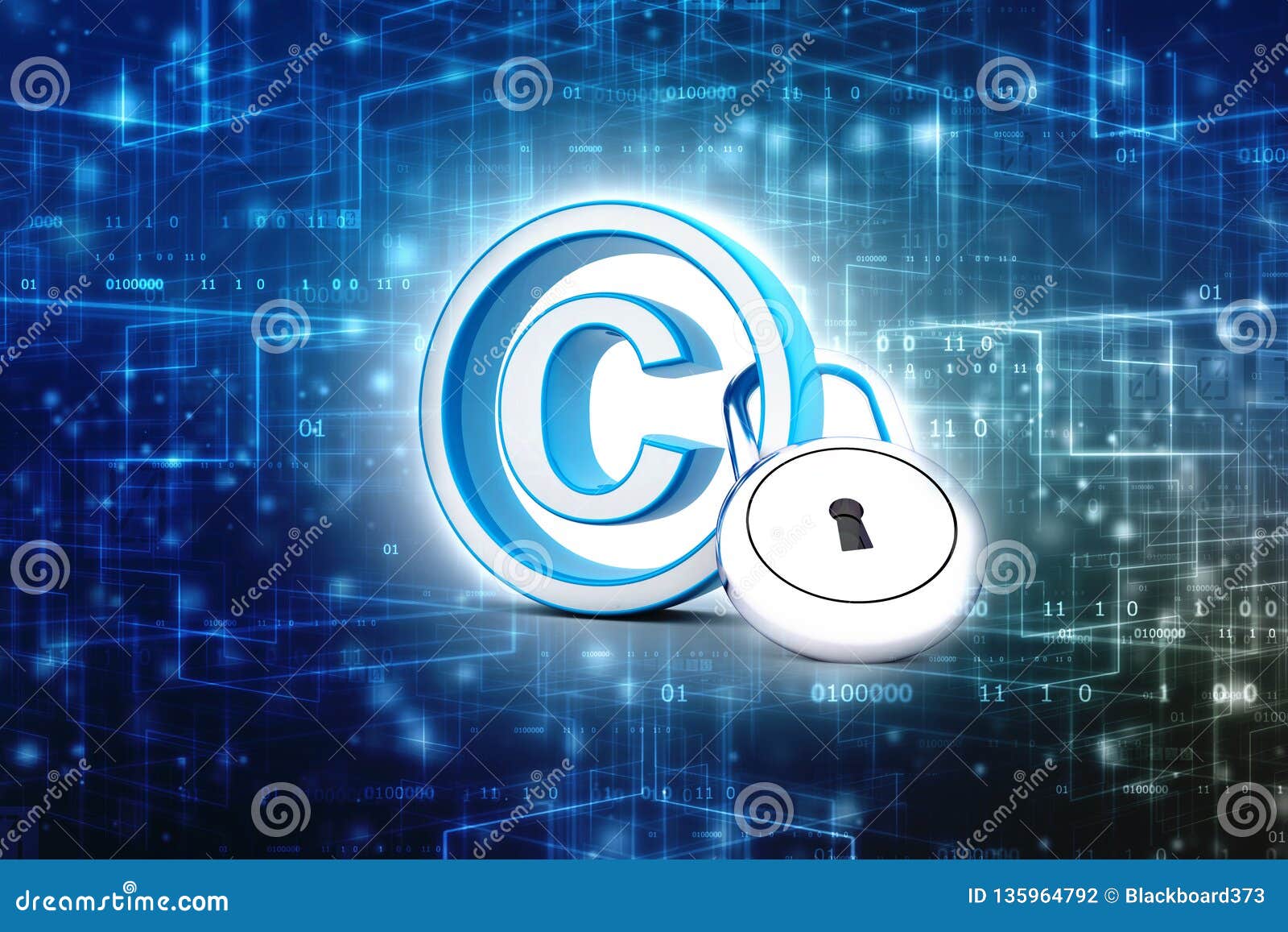 Copyright Protection Concept. 3d Render Stock Illustration ...