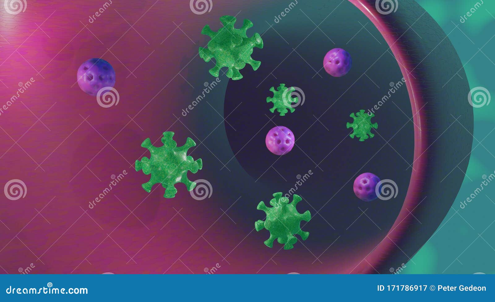 3D Illustration of Corona Virus New Asian Deadly Strain of Infectious ...