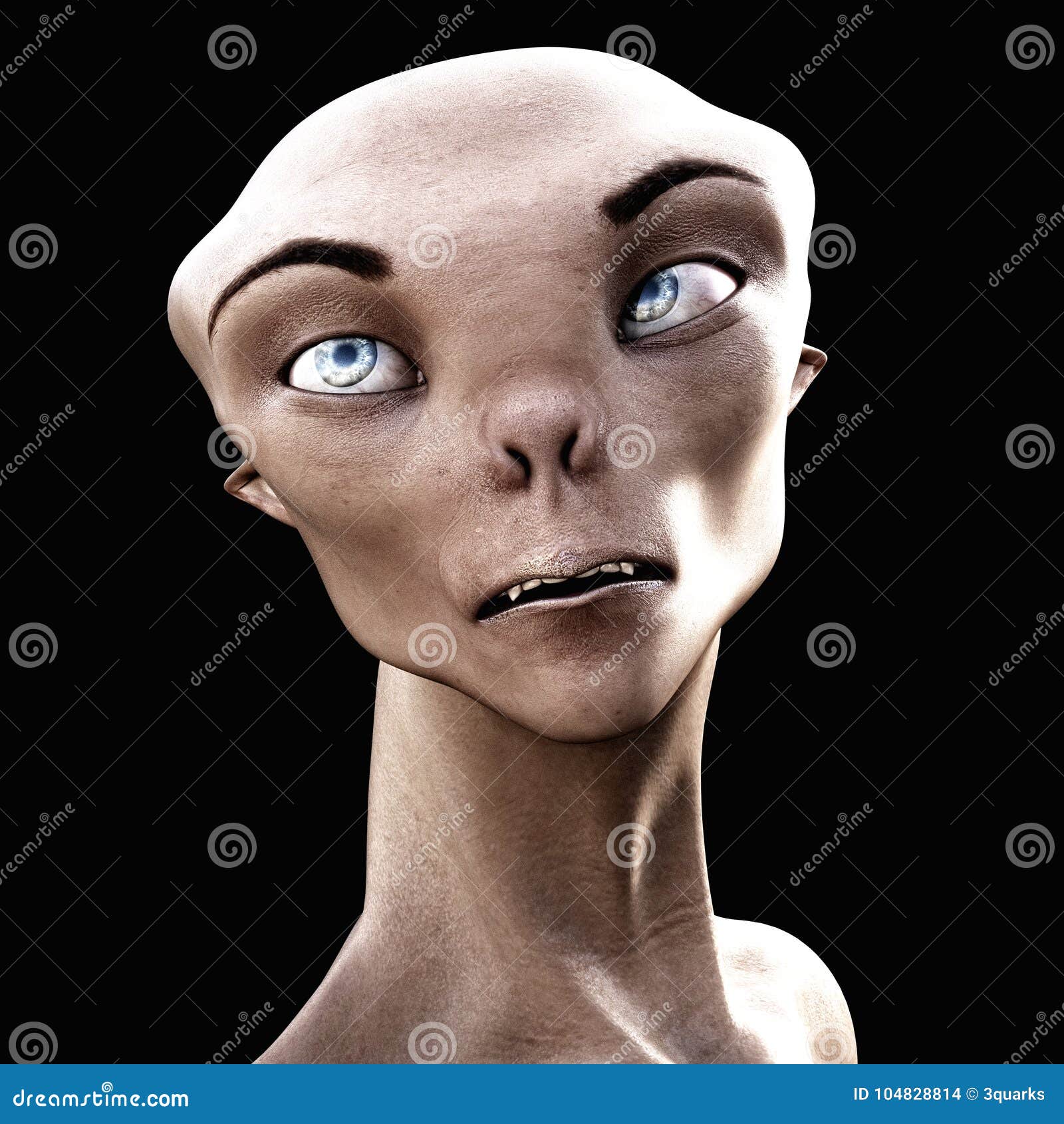 3D Illustration of a Creepy Creature Stock Illustration - Illustration ...