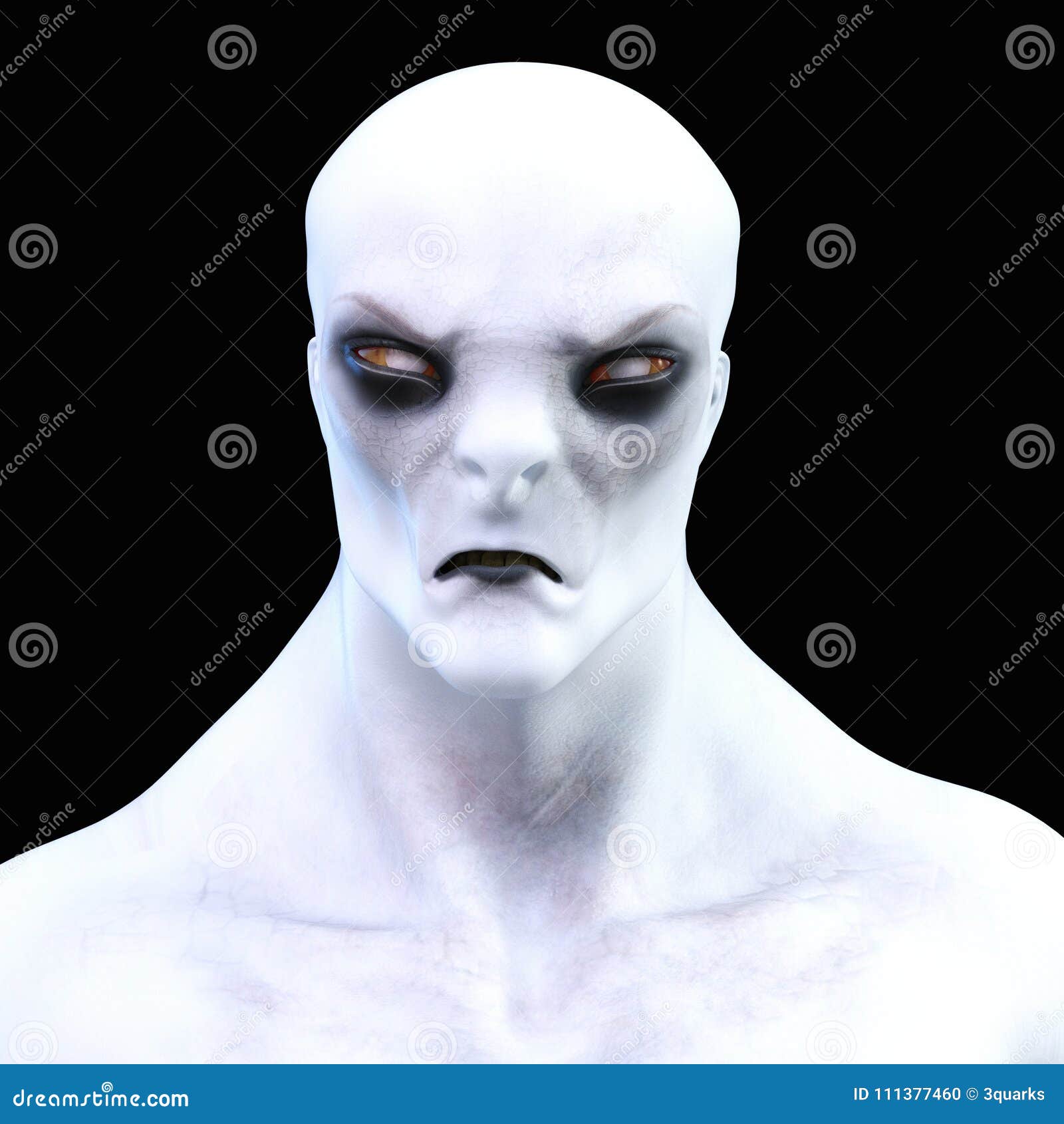 3D Illustration of a Creepy Creature Stock Illustration - Illustration ...