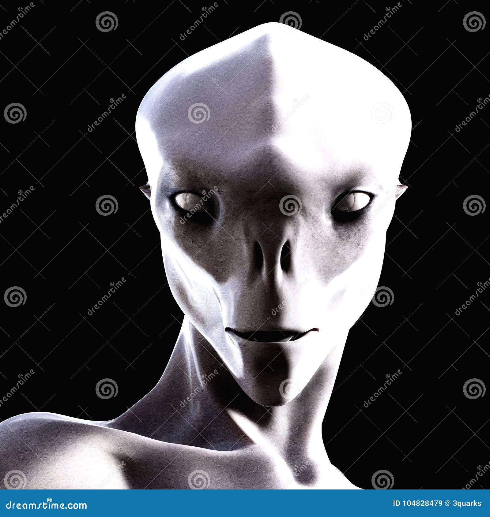 3D Illustration of a Creepy Creature Stock Illustration - Illustration ...