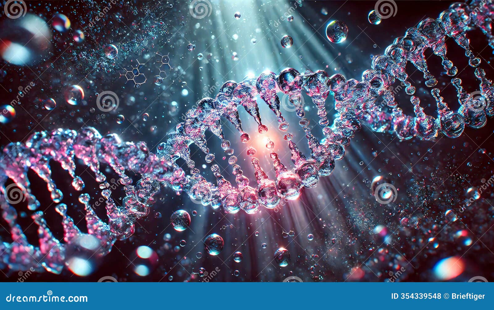 CRISPR DNA Editing Technology with Glowing Gene Sequence Stock ...
