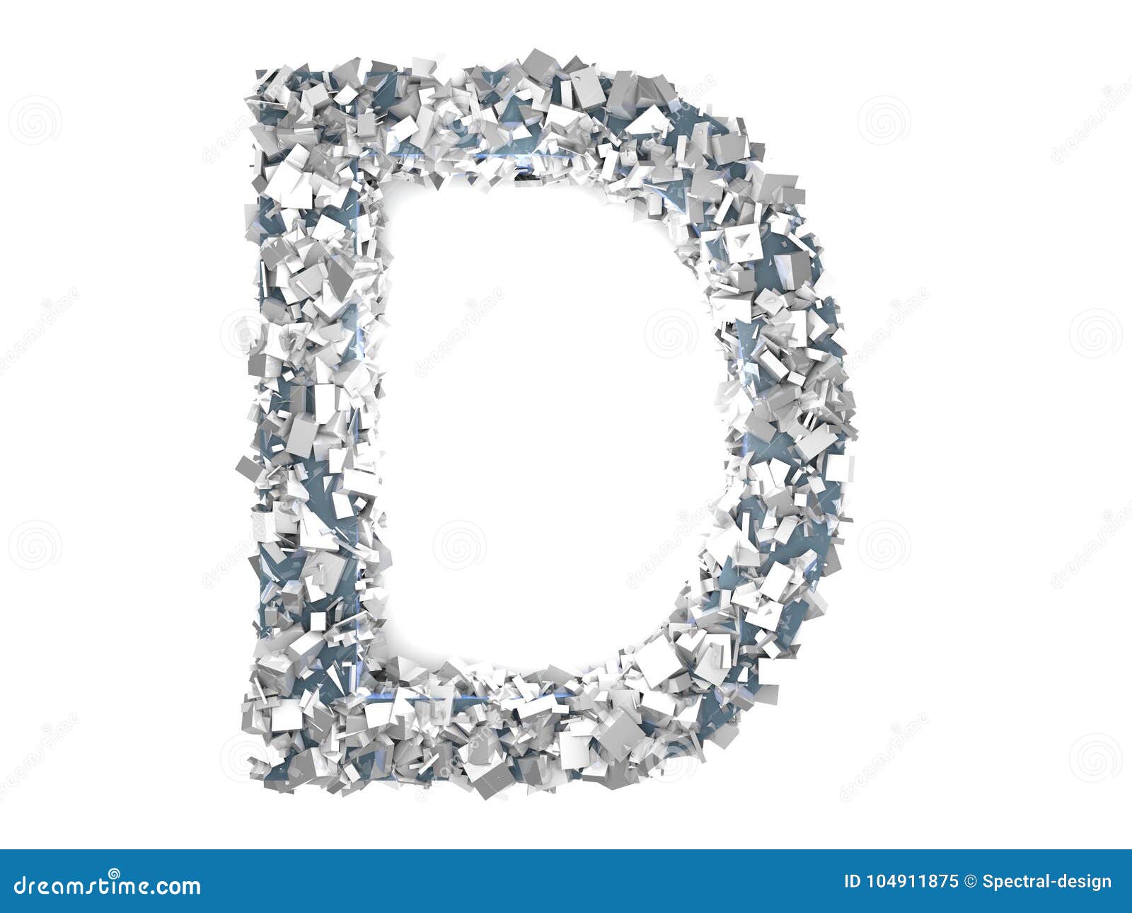 Crystal Letter - D stock illustration. Illustration of physics - 104911875