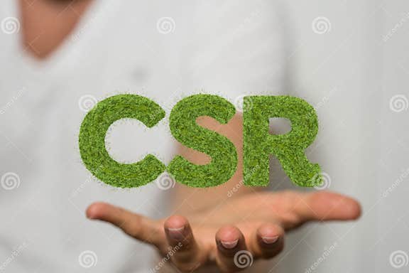3D Illustration of CSR on a Hand Stock Photo - Image of closeup, social ...