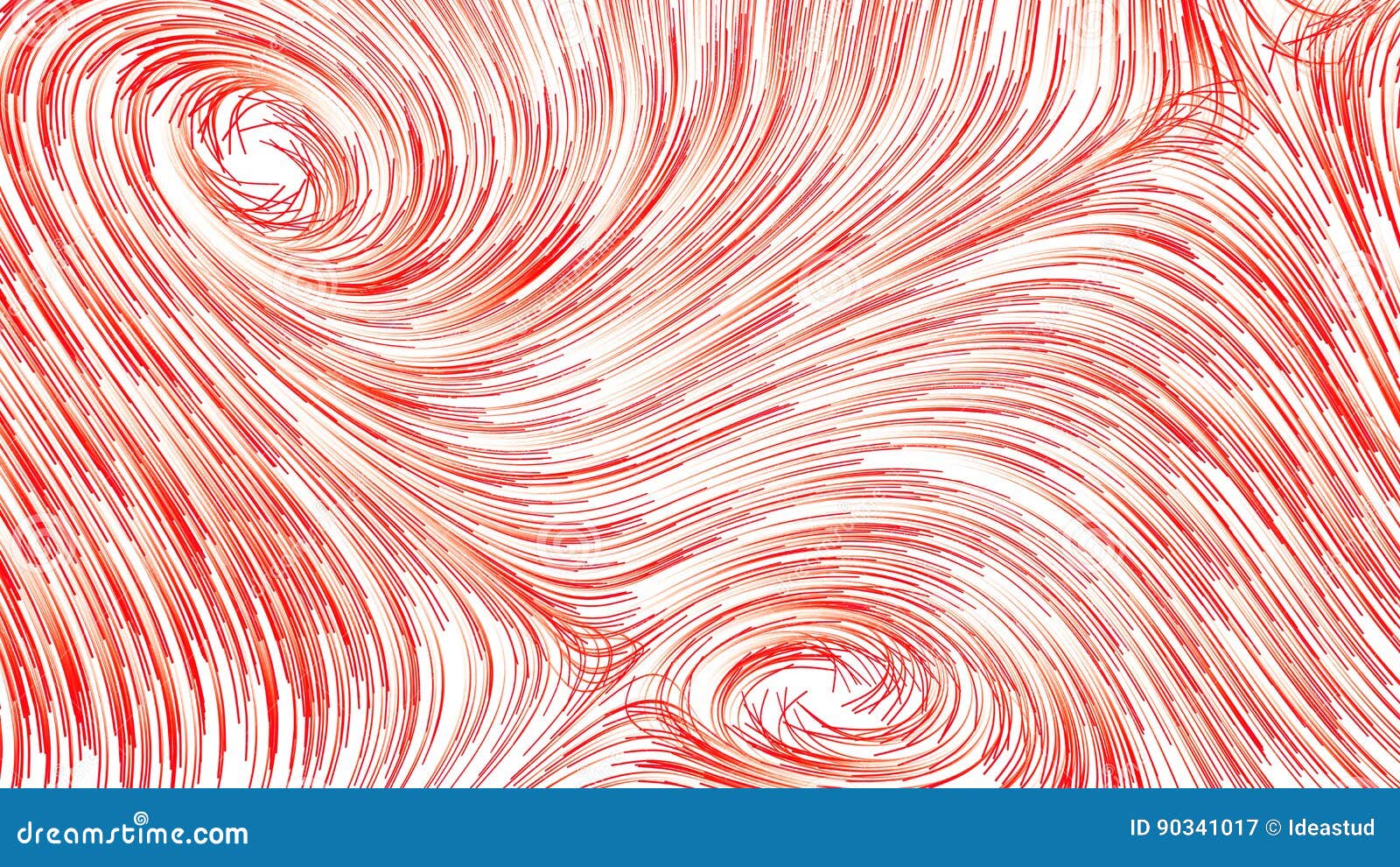 3D Illustration of Curl Lines Ornament Surface Stock Illustration ...