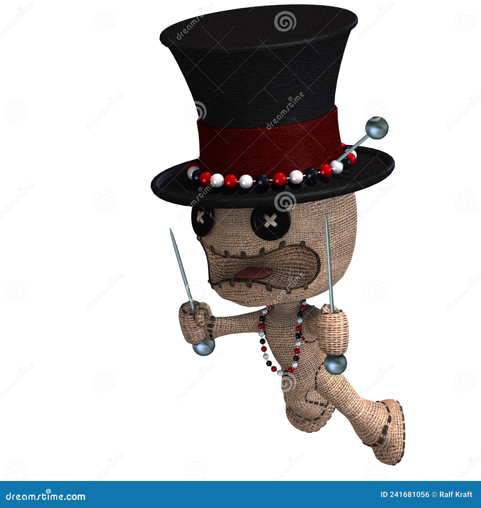3D-illustration of a Cute Looking but Dangerous Voodoo Doll Stock ...