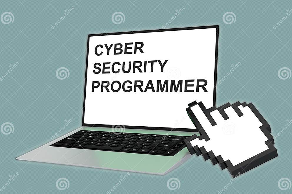 CYBER SECURITY PROGRAMMER Concept Stock Illustration - Illustration of ...