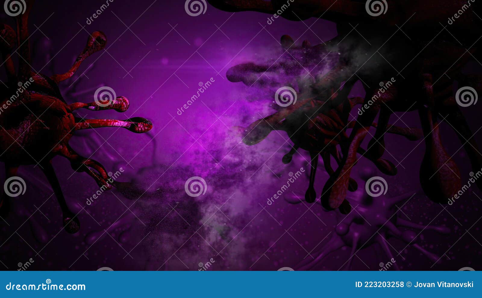 A Damaged and Disintegrating Cancer Cell Stock Illustration ...