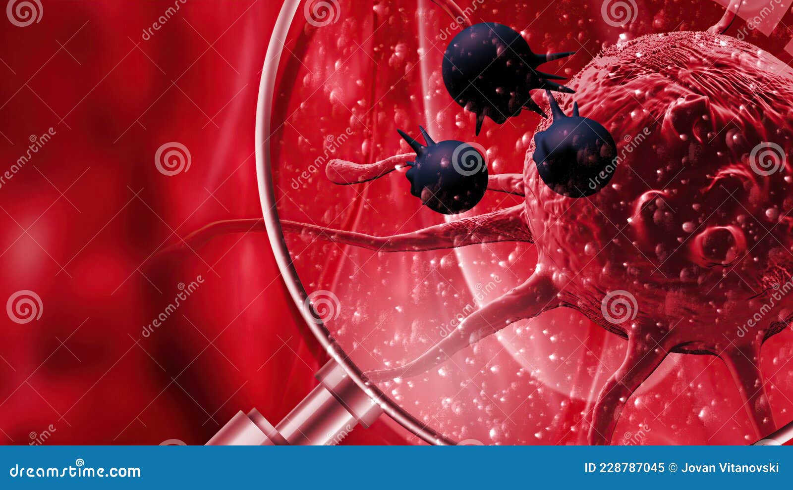 A Damaged and Disintegrating Cancer Cell Stock Illustration ...